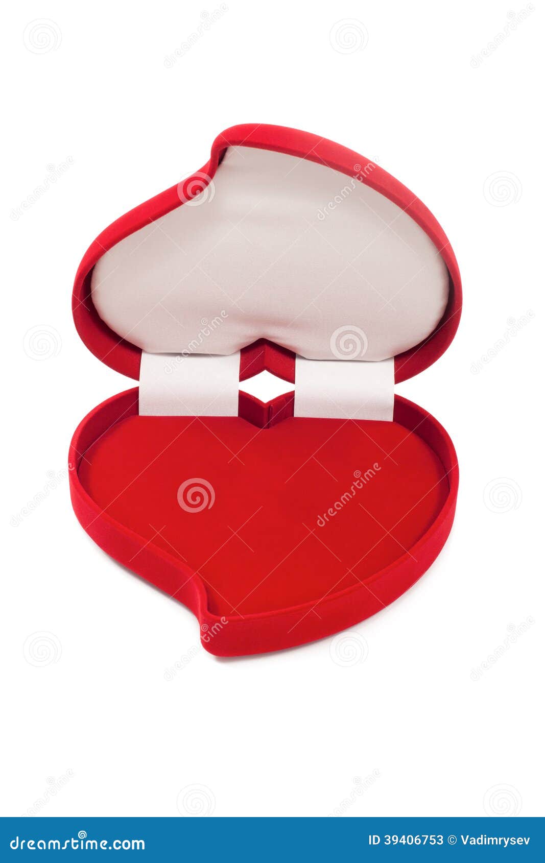 Open an Empty Red Heart-shaped Fancy Box Stock Image - Image of ...
