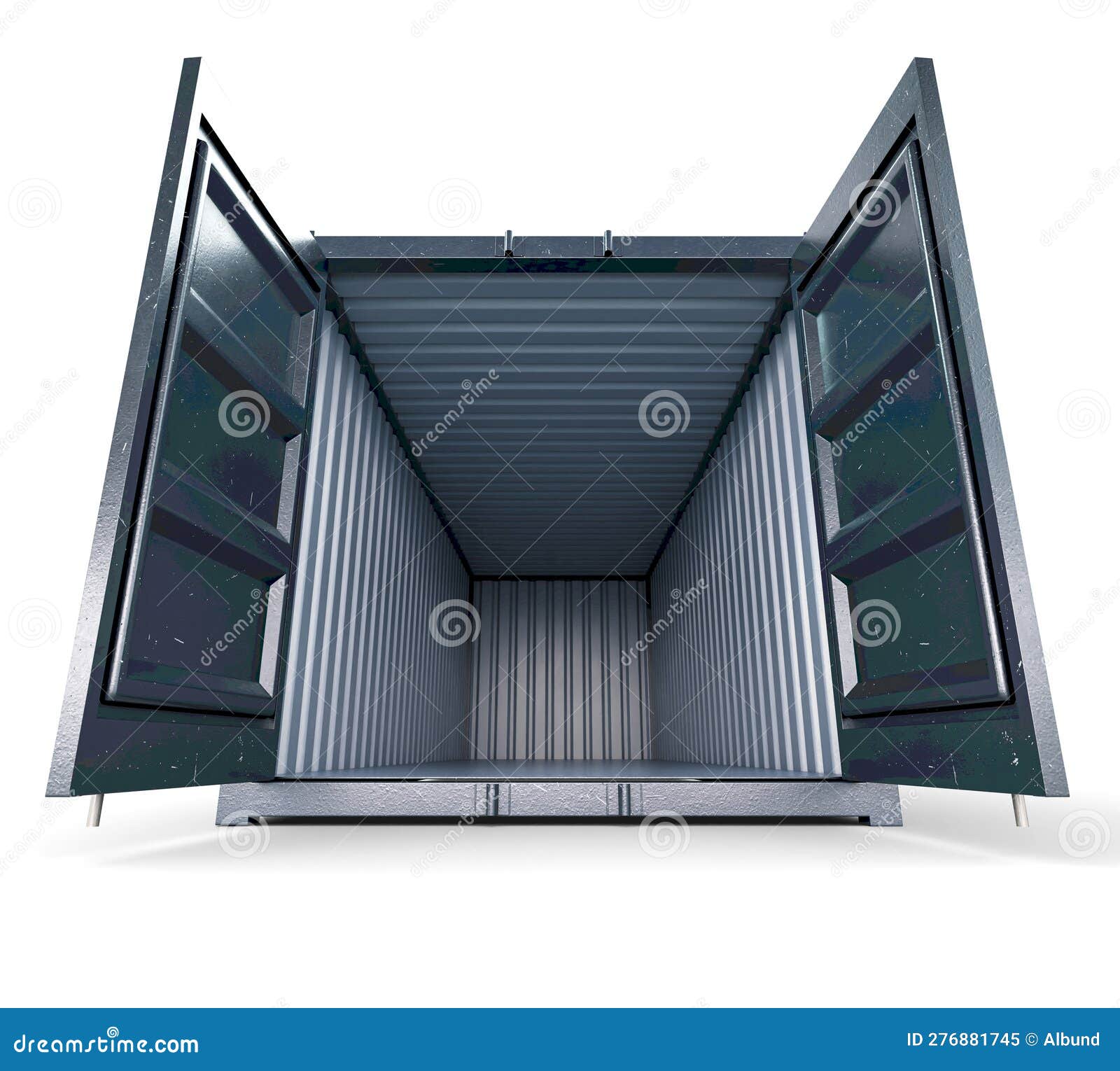 Open Empty Shipping Container Stock Illustration - Illustration of ...