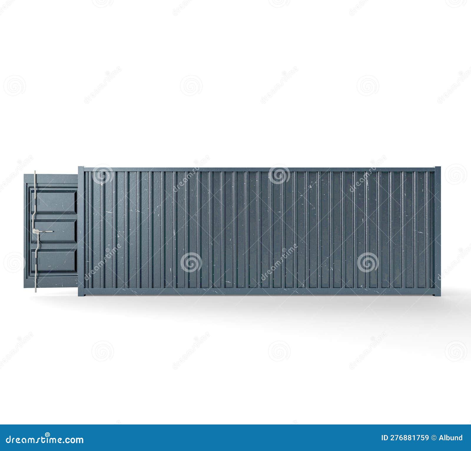 Open Empty Shipping Container Stock Illustration - Illustration of ship ...