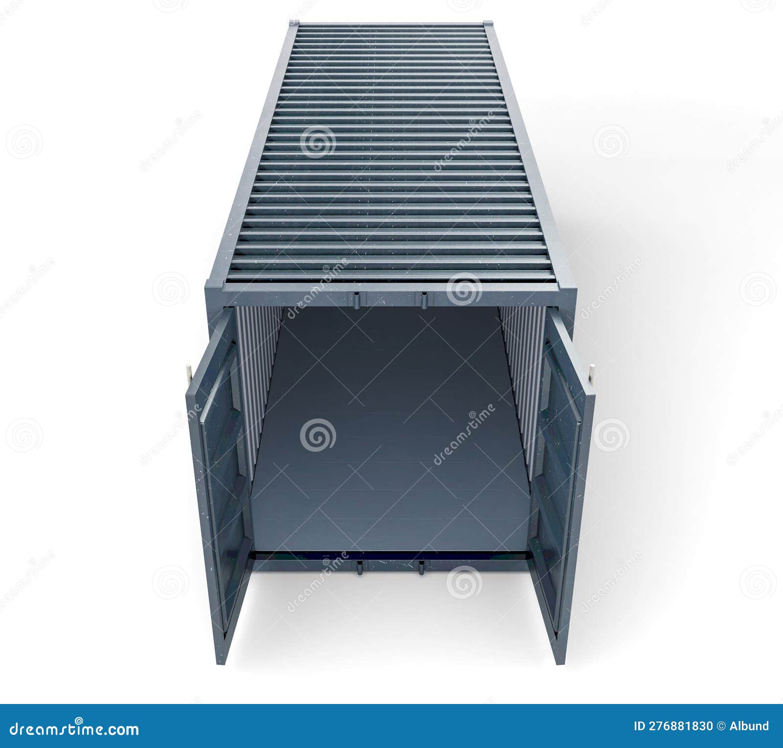Open Empty Shipping Container Stock Illustration - Illustration of ...