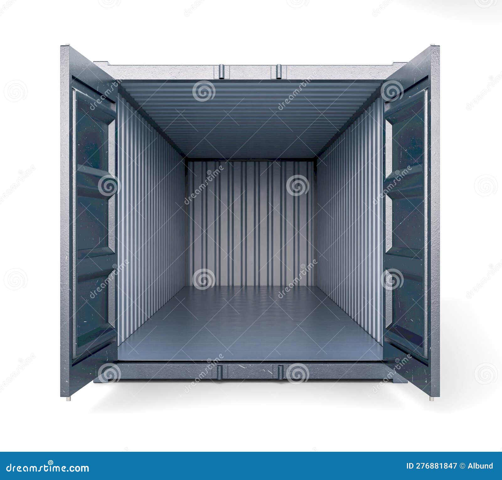 Open Empty Shipping Container Stock Illustration - Illustration of shot ...