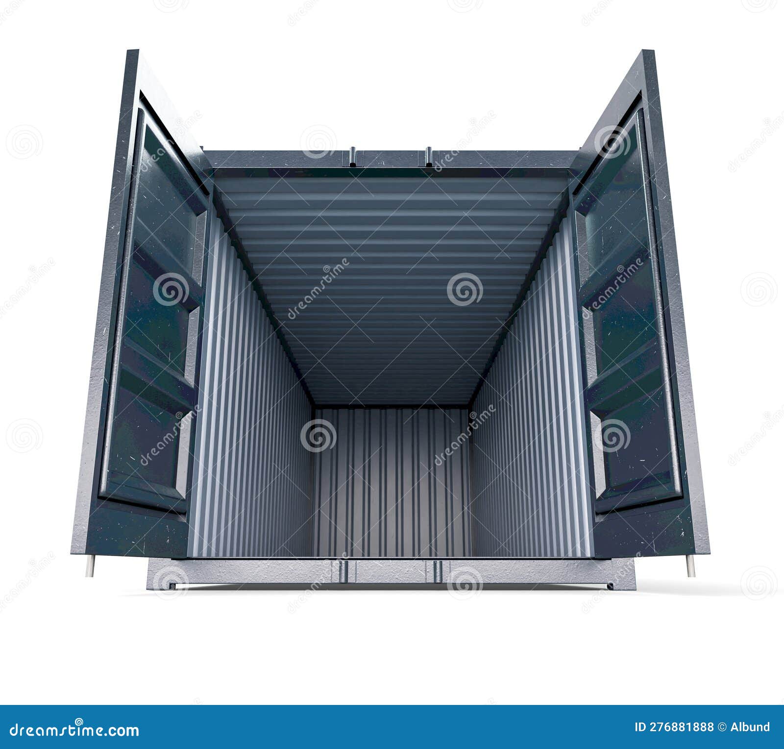 Open Empty Shipping Container Stock Illustration - Illustration of ...