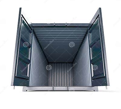 Open Empty Shipping Container Stock Illustration - Illustration of ...