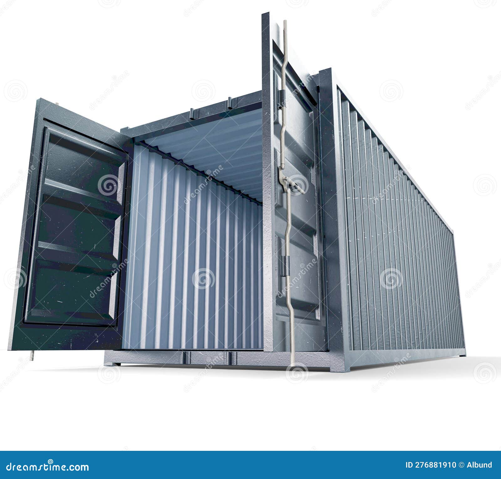 Open Empty Shipping Container Stock Illustration - Illustration of ...