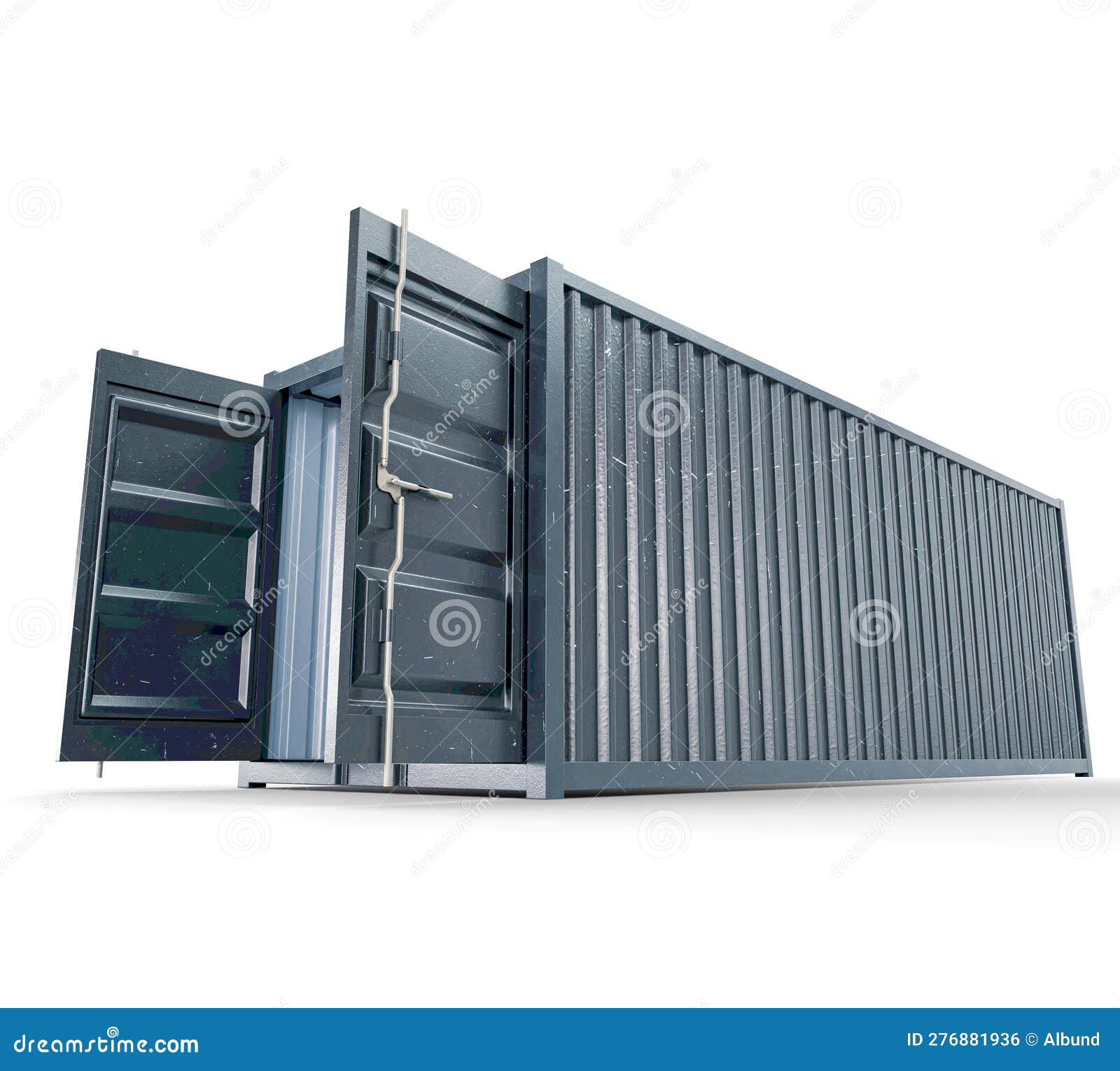 Open Empty Shipping Container Stock Illustration - Illustration of ...