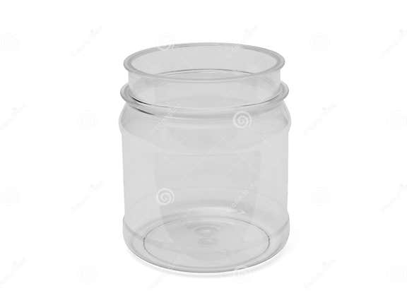 The Open Empty Small Bottle from Transparent Plastic Isolated on a ...