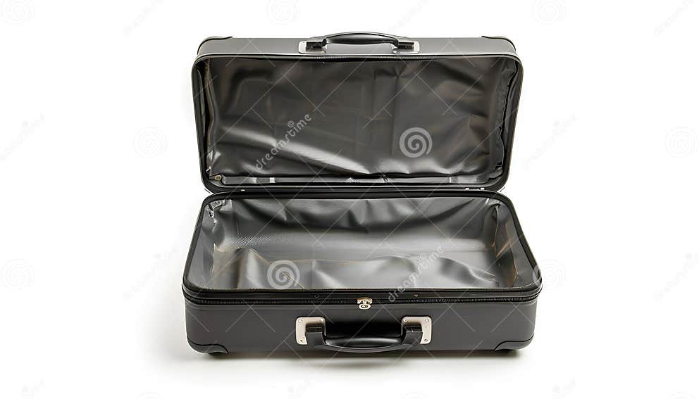Open Empty Suitcase for Travelling Isolated on White Stock Photo ...