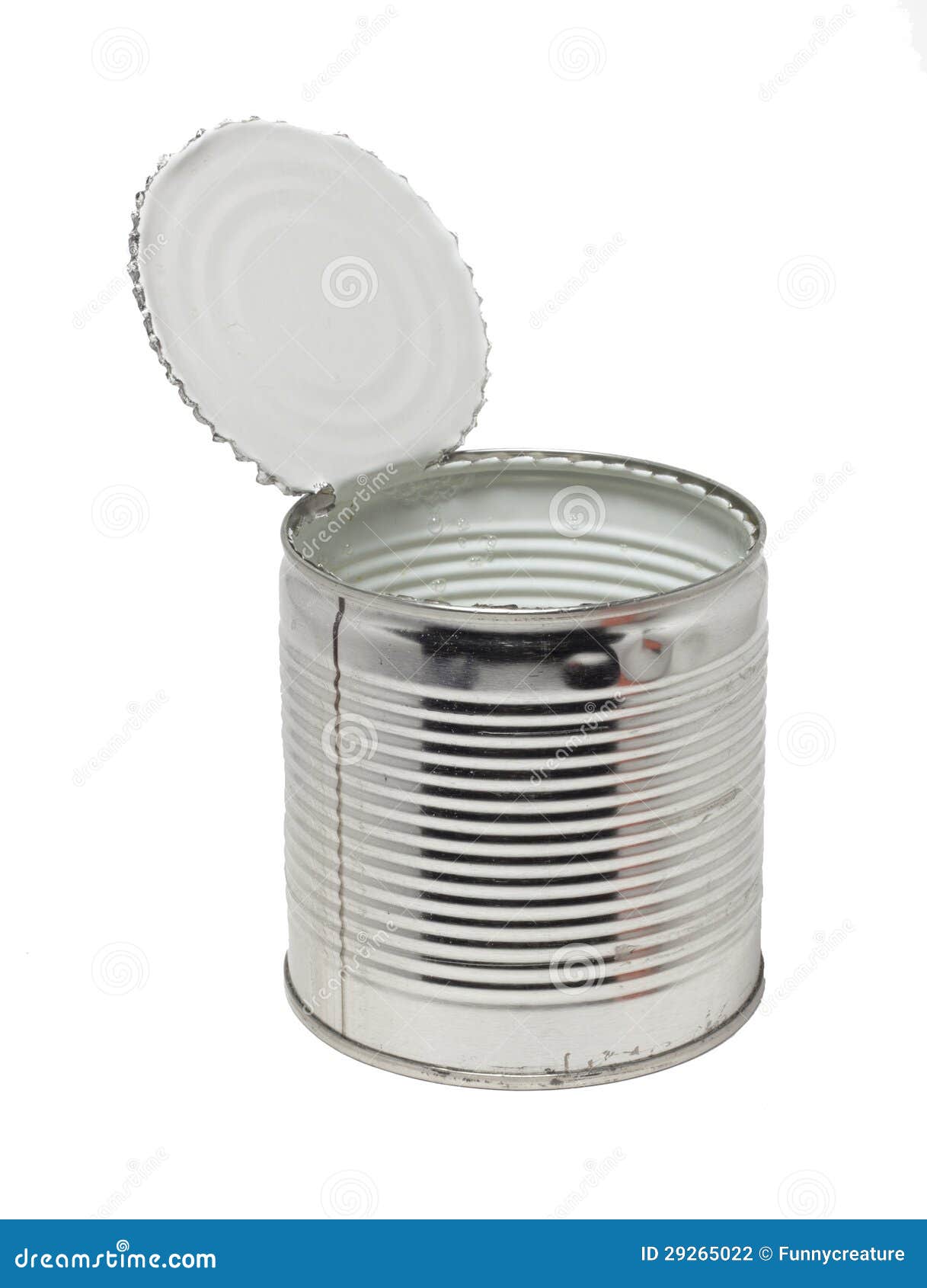 Open empty tin stock photo. Image of open, silver, isolated - 29265022
