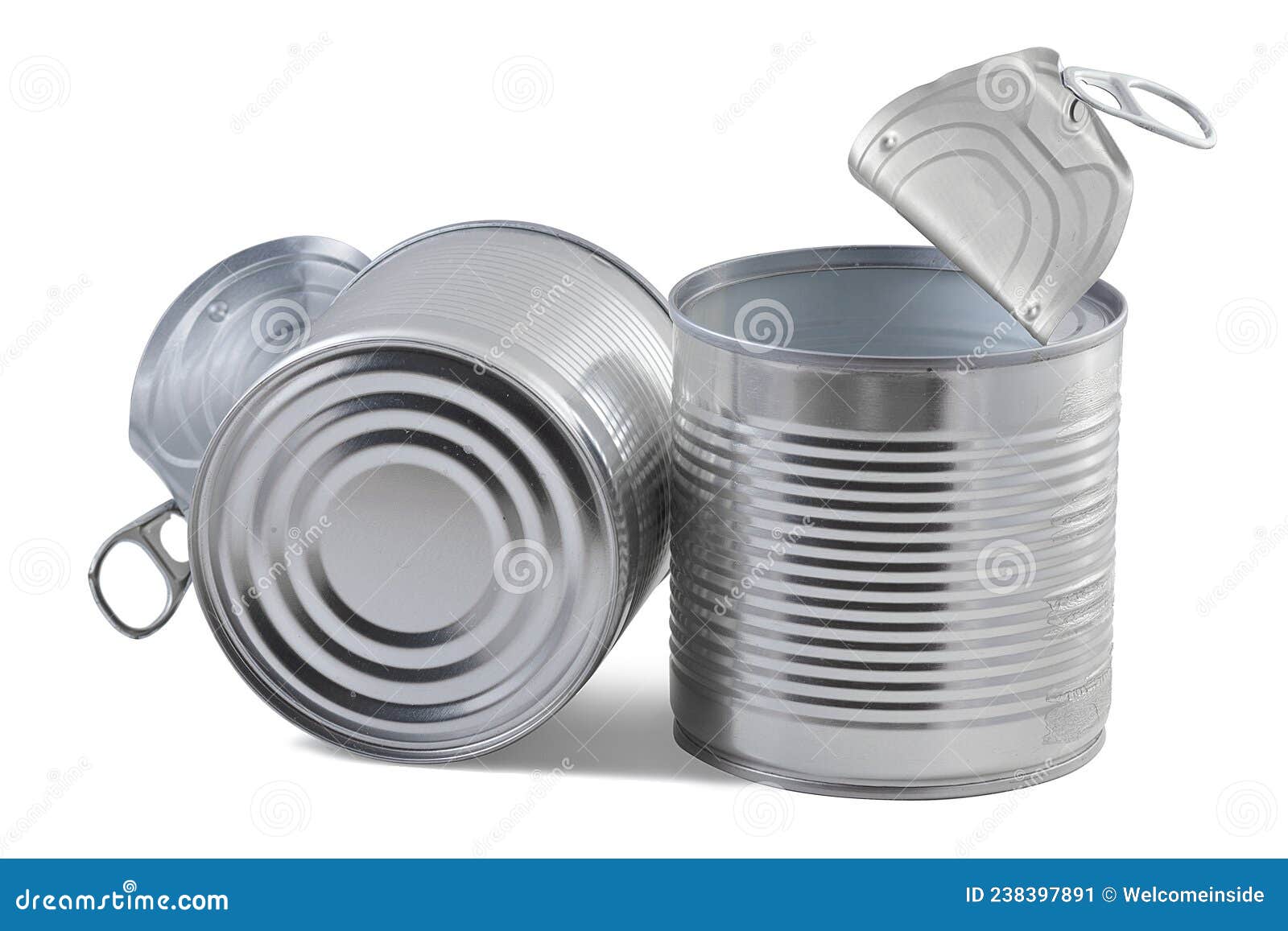 Open Empty Tin Can Isolated Stock Image - Image of generic, open: 238397891