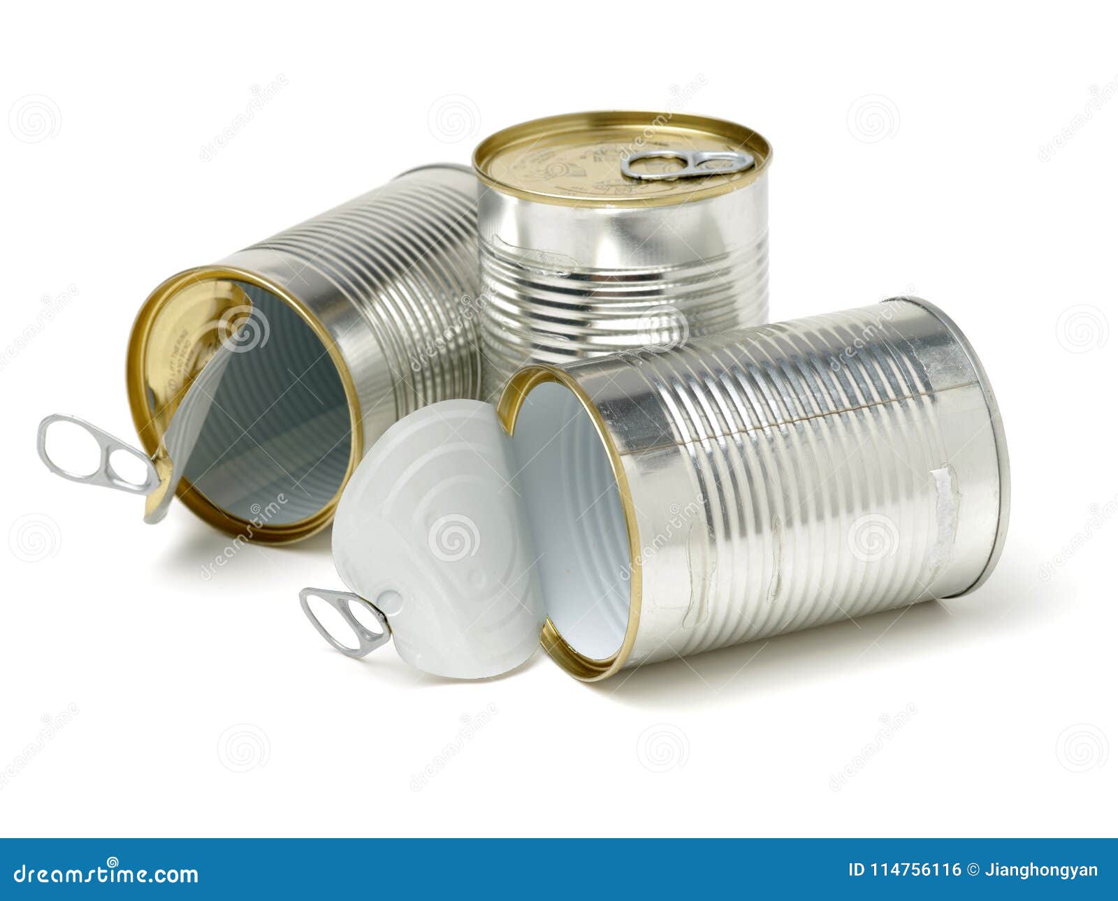 Open empty tin can stock photo. Image of canned, aluminum - 114756116