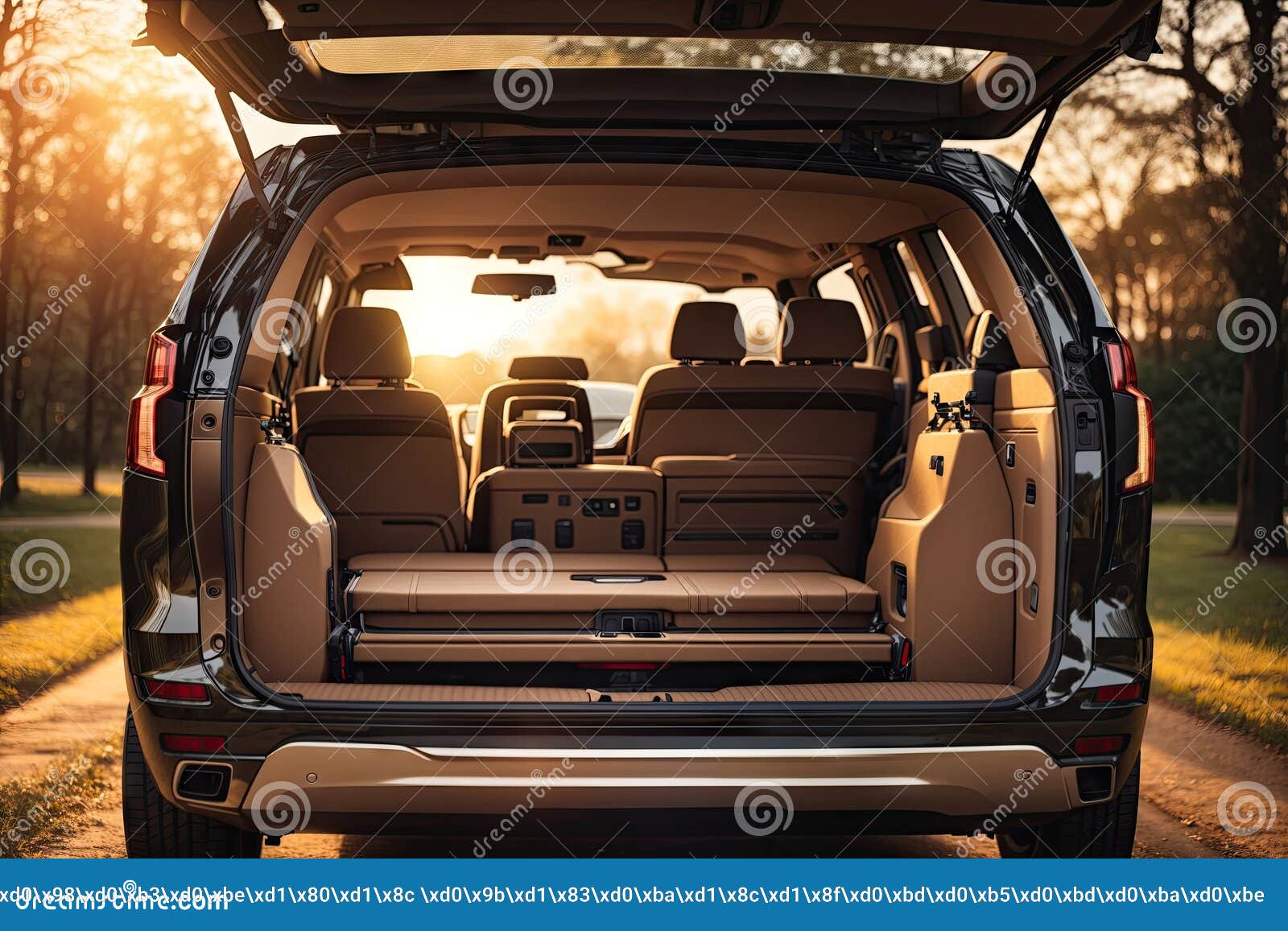 Open Empty Trunk of a Modern SUV. Ai Generative Stock Photo - Image of ...