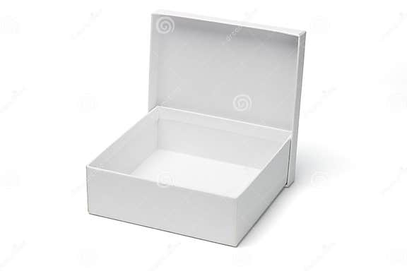 Open empty white gift box stock image. Image of decoration - 22047211