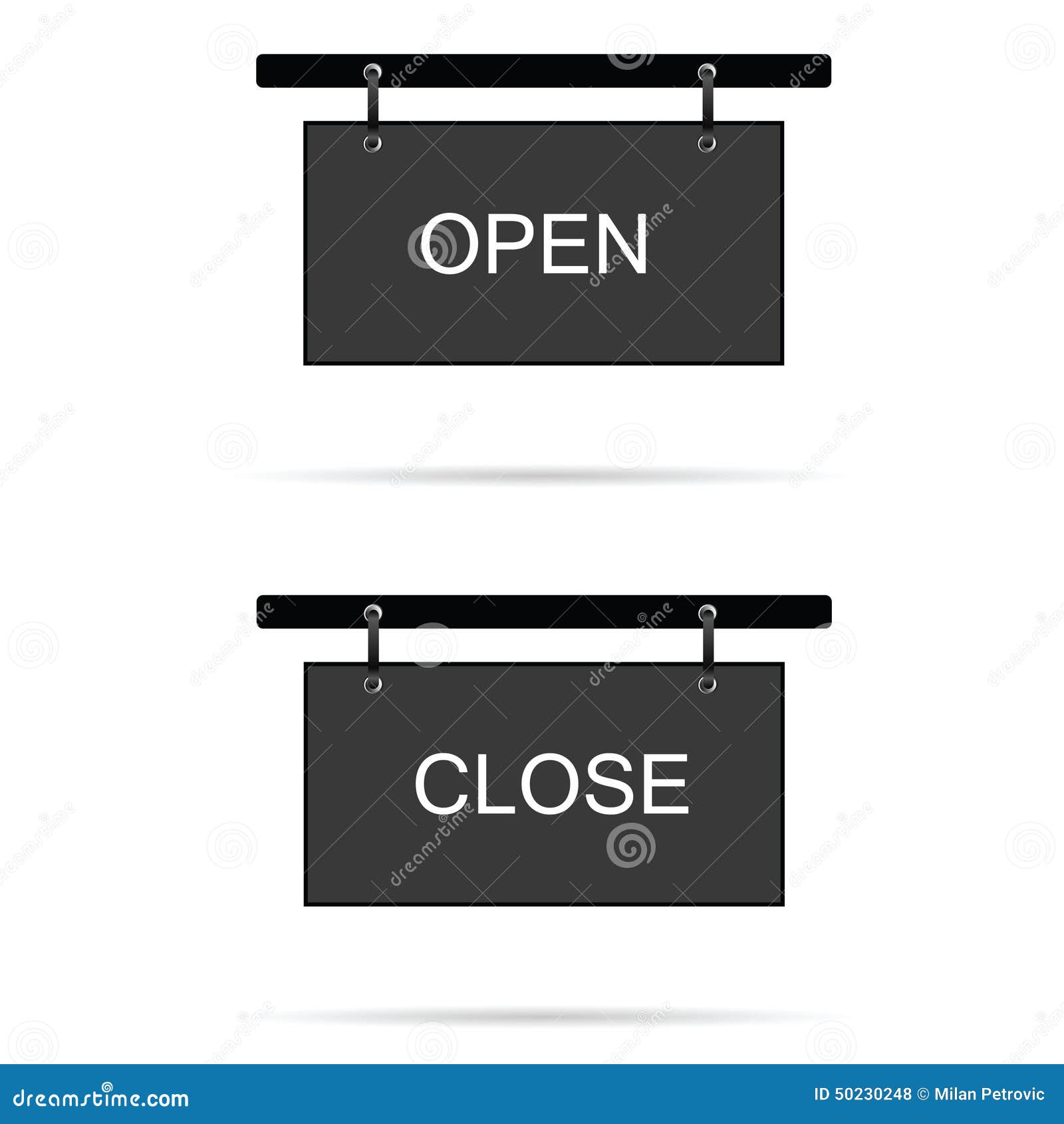 Open En Dicht Tekenillustratie Vector Illustratie - Illustration of ...