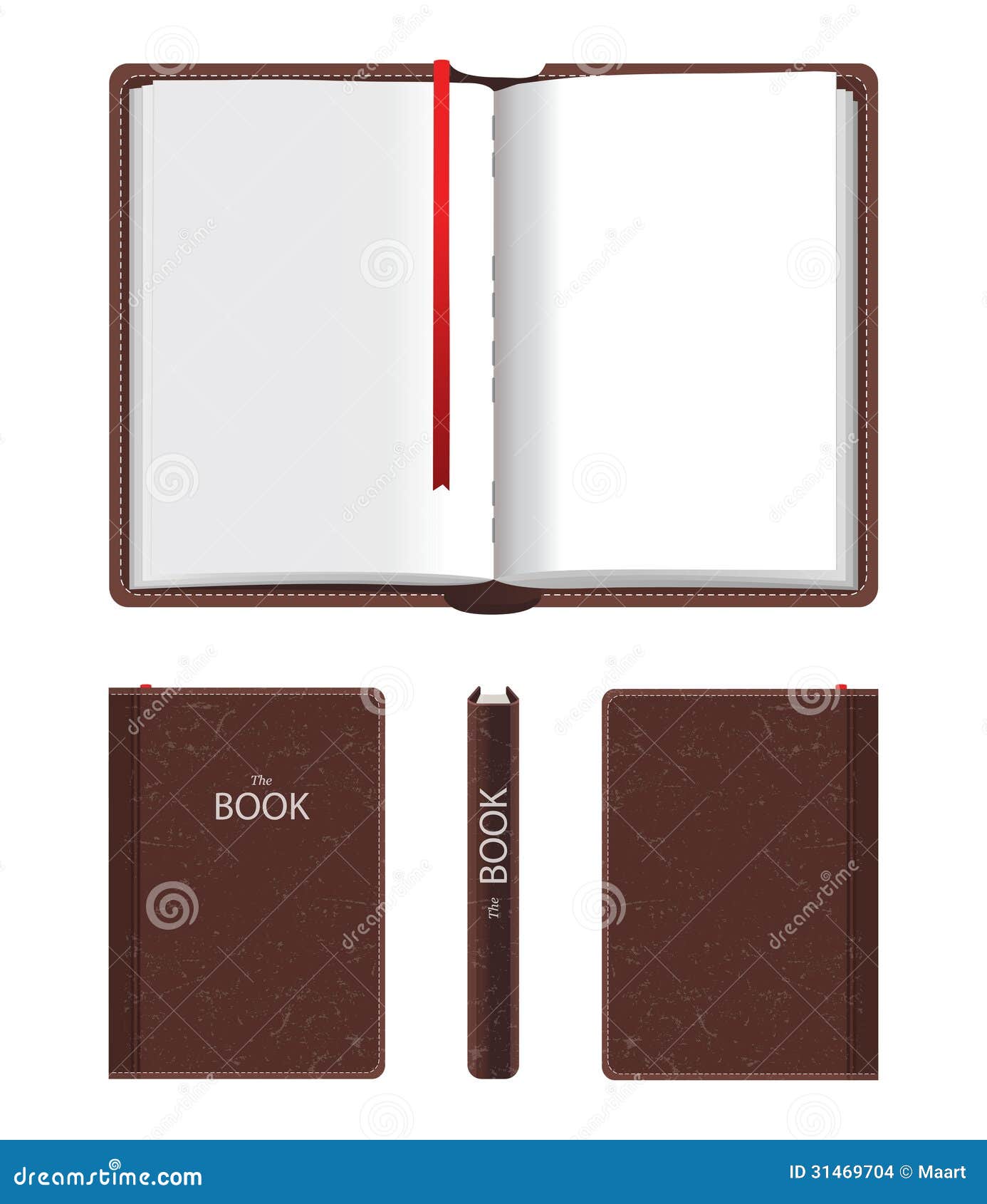 Open en gesloten boek vector illustratie. Illustration of bruin - 31469704