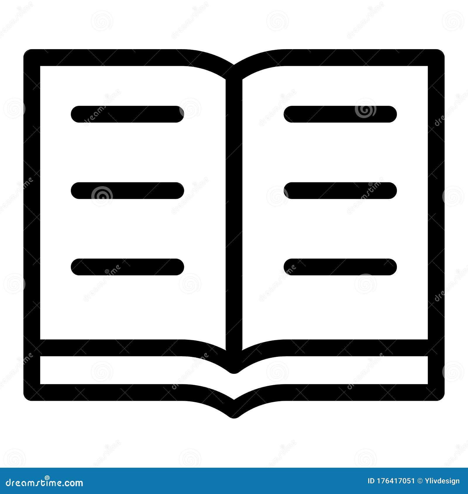 Open Encyclopedia Icon, Outline Style Stock Vector - Illustration of ...