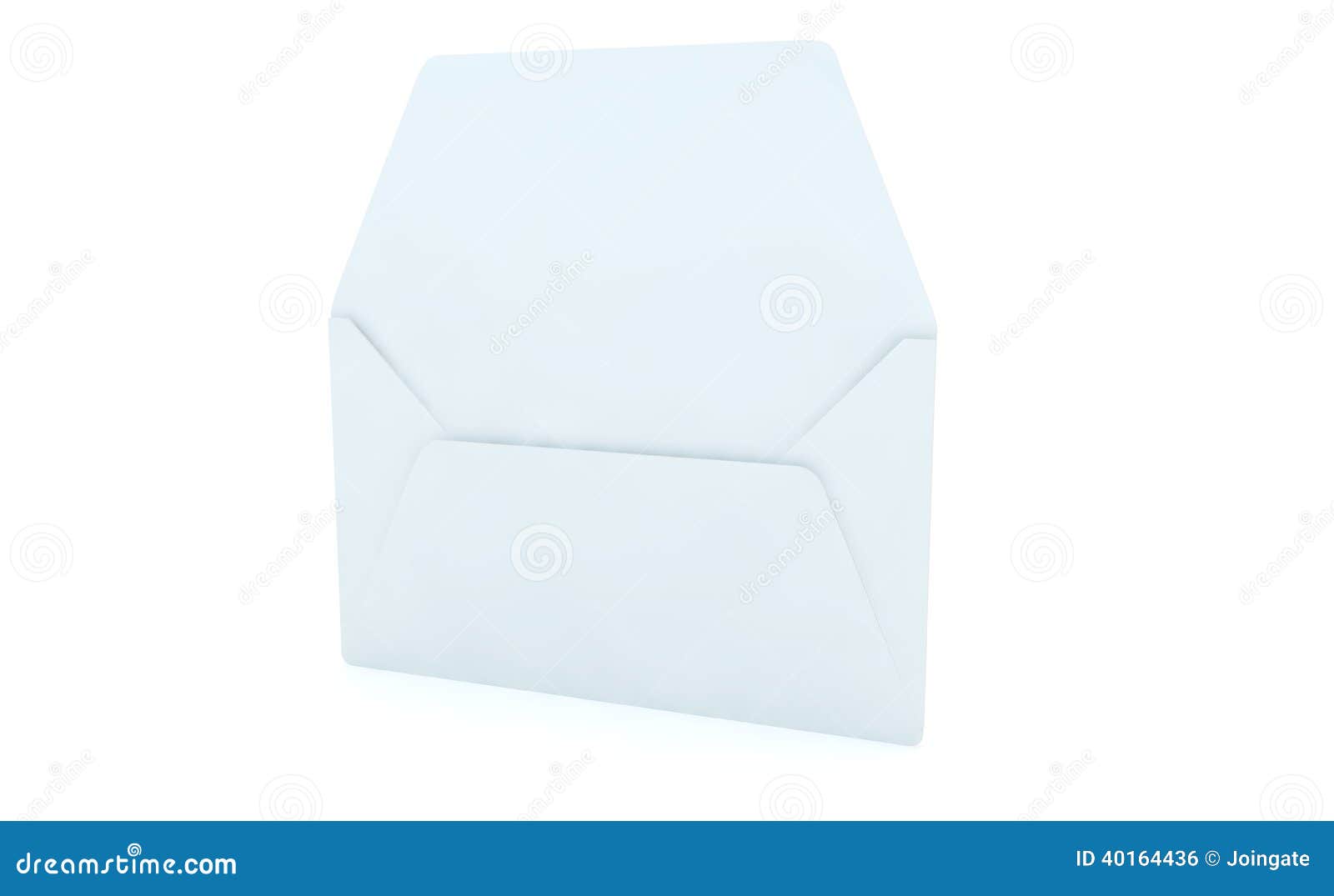 Open Enevelope on a White Background Stock Illustration - Illustration ...