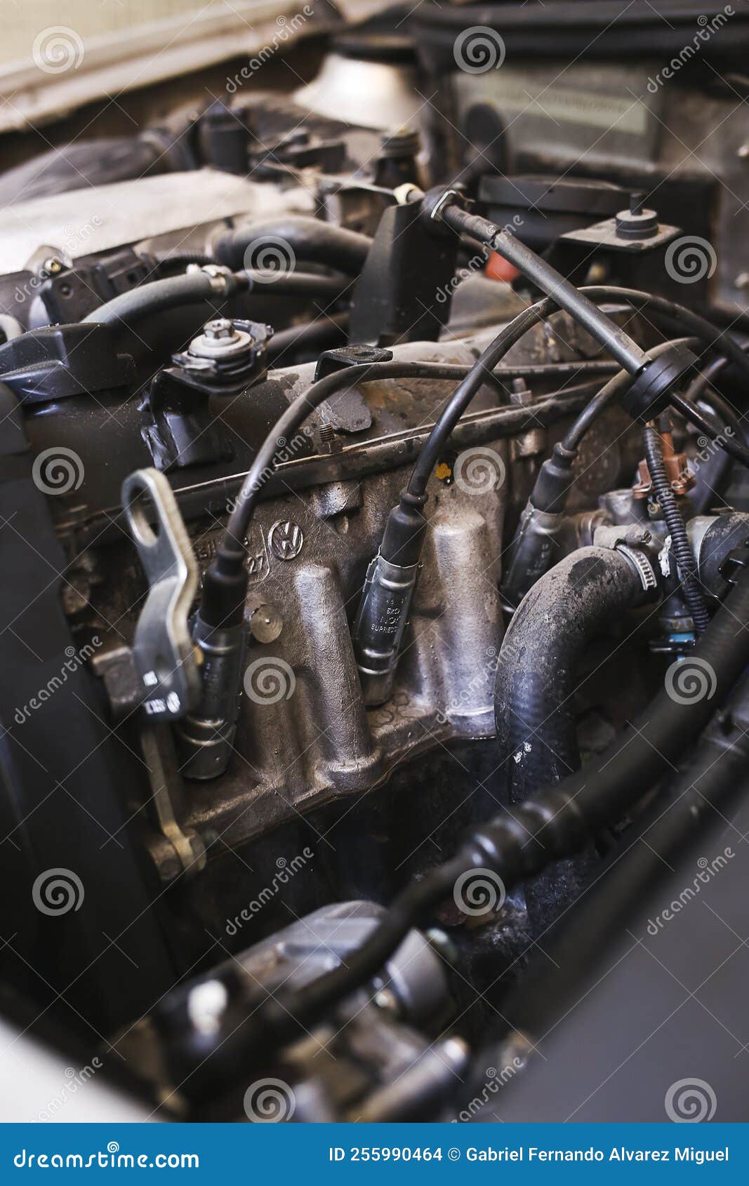 Open Engine Exhibited with Most of Its Parts in View Stock Photo ...