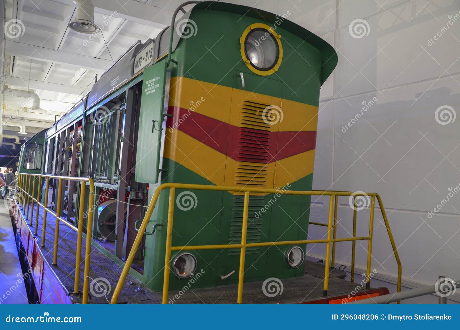 Open Engine of Freight Soviet Diesel Locomotive on Exibition in Kyiv ...