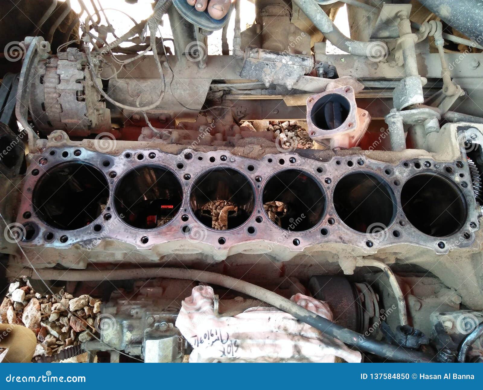 Open a engine head of bus stock photo. Image of dont - 137584850