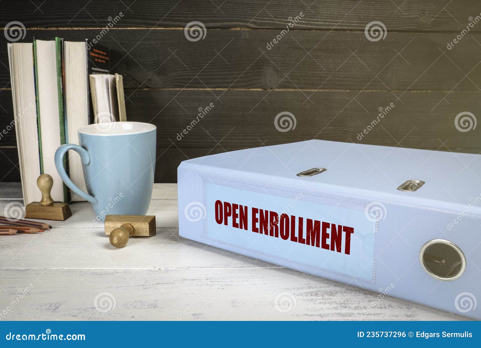 Open Enrollment. Registration and Information Concept Stock Photo ...