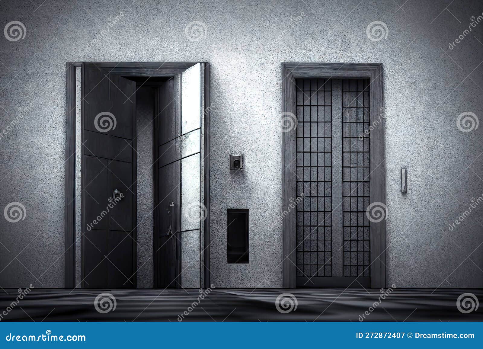 Open Entrance Door of House with Lock and Door Handle Stock Image ...