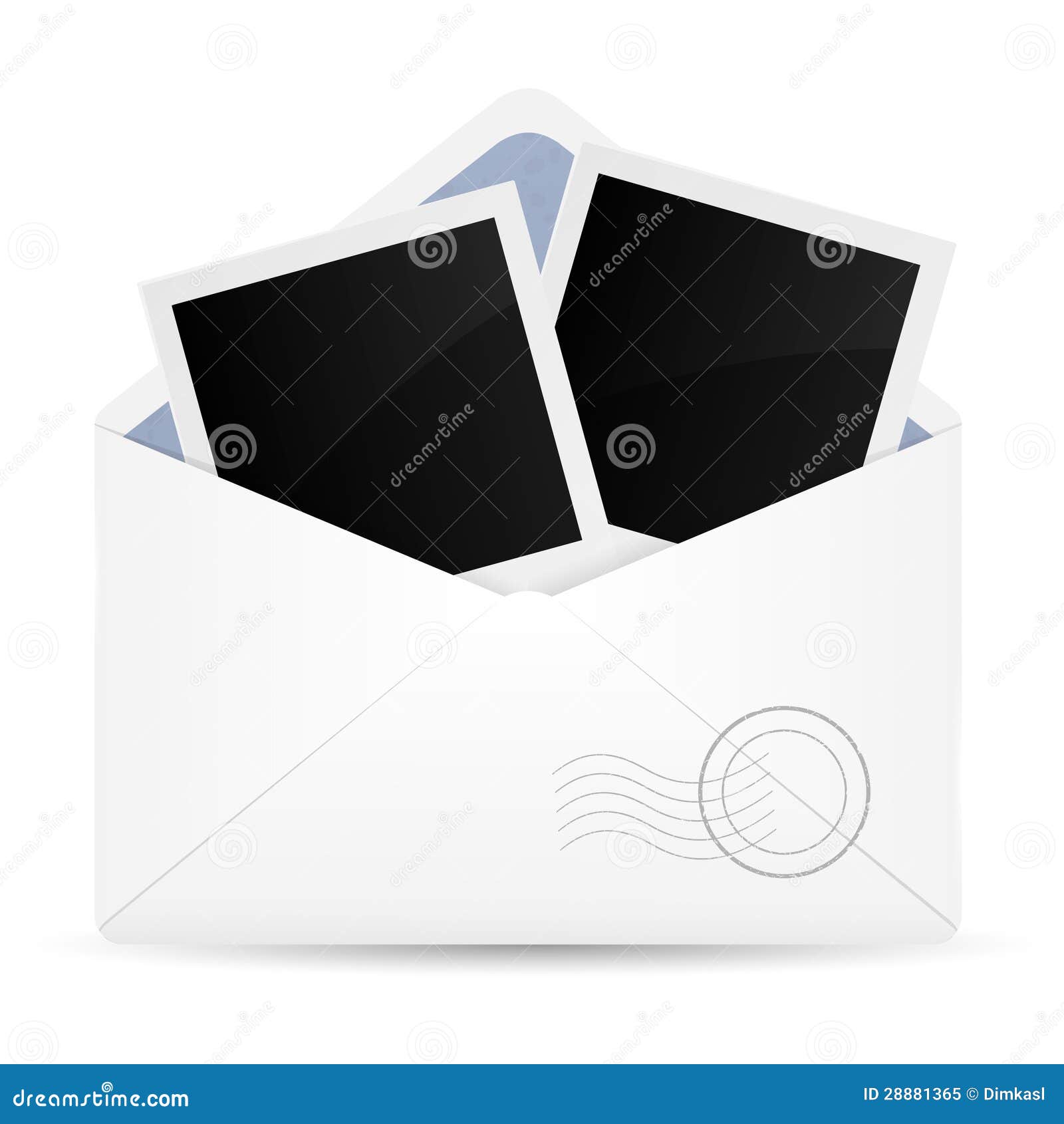 Open Envelop with Photo Frame. Stock Vector - Illustration of camera ...