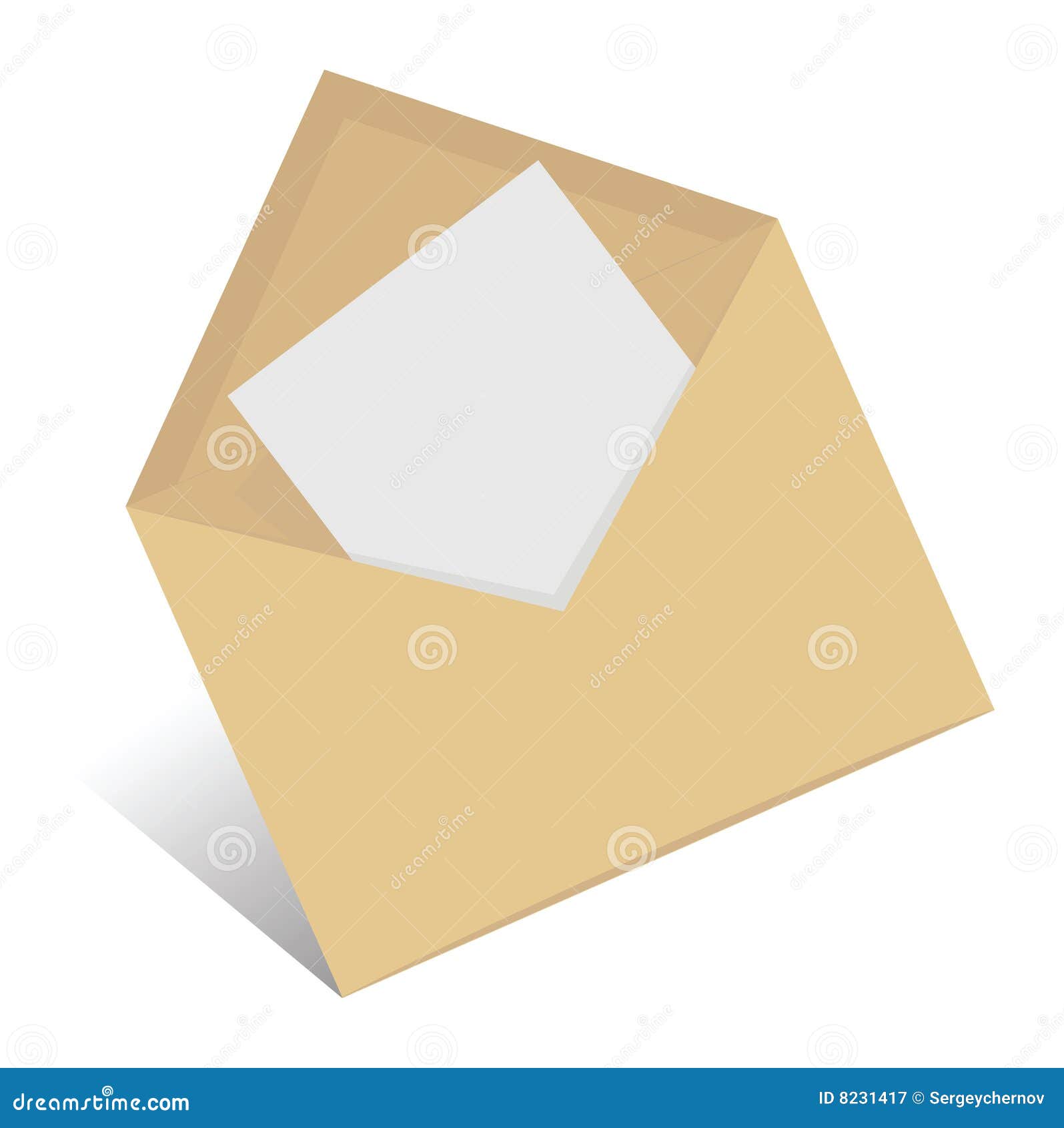 Open envelope stock vector. Illustration of envelope, receiving - 8231417
