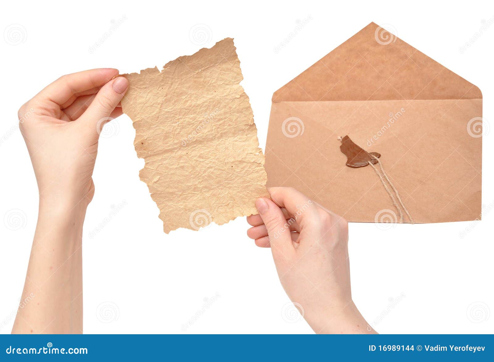 Open Envelope with a Broken Seal Stock Photo - Image of retro ...