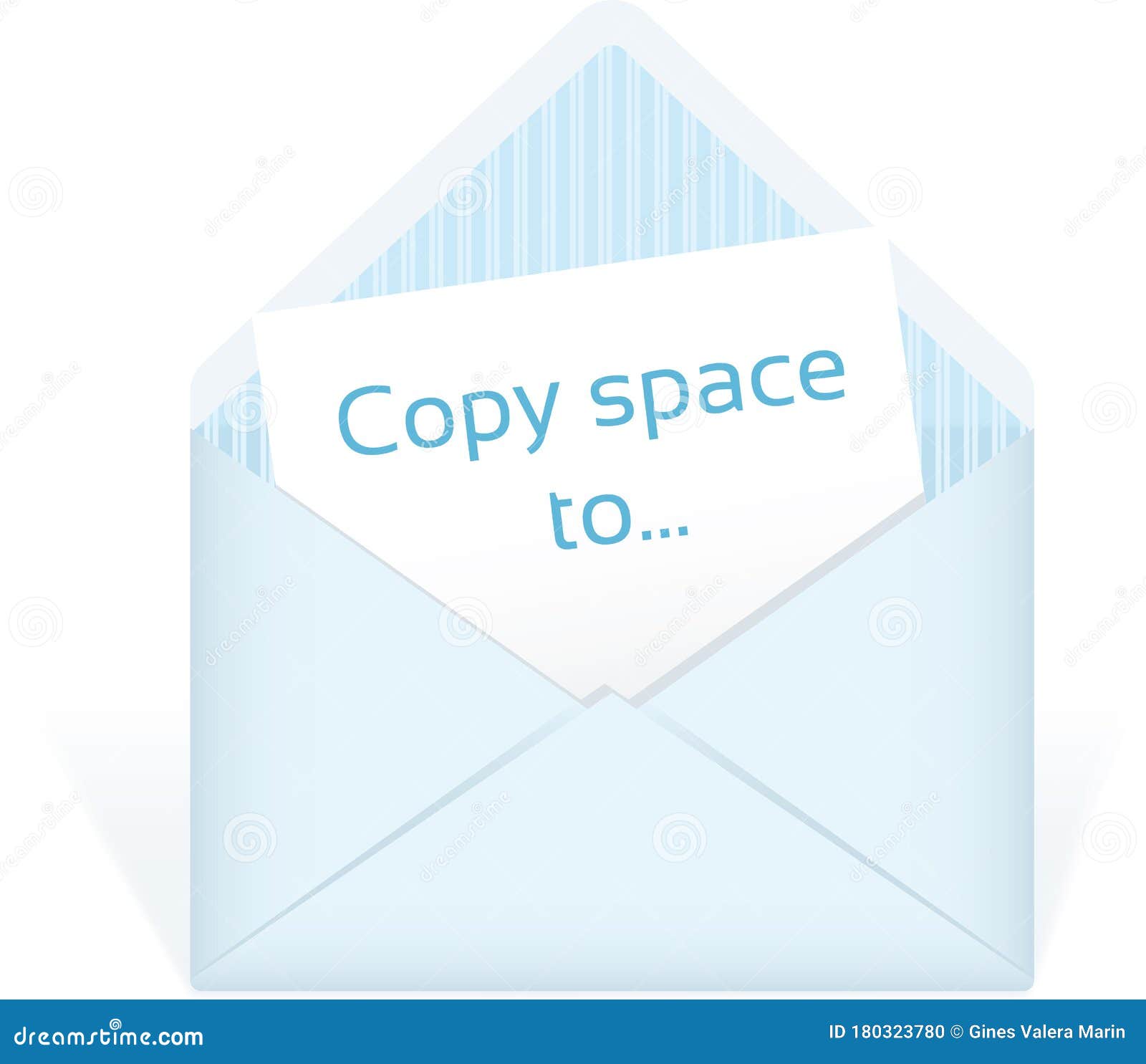 Open Envelope with Copy Space Card Inside. Stock Vector - Illustration ...