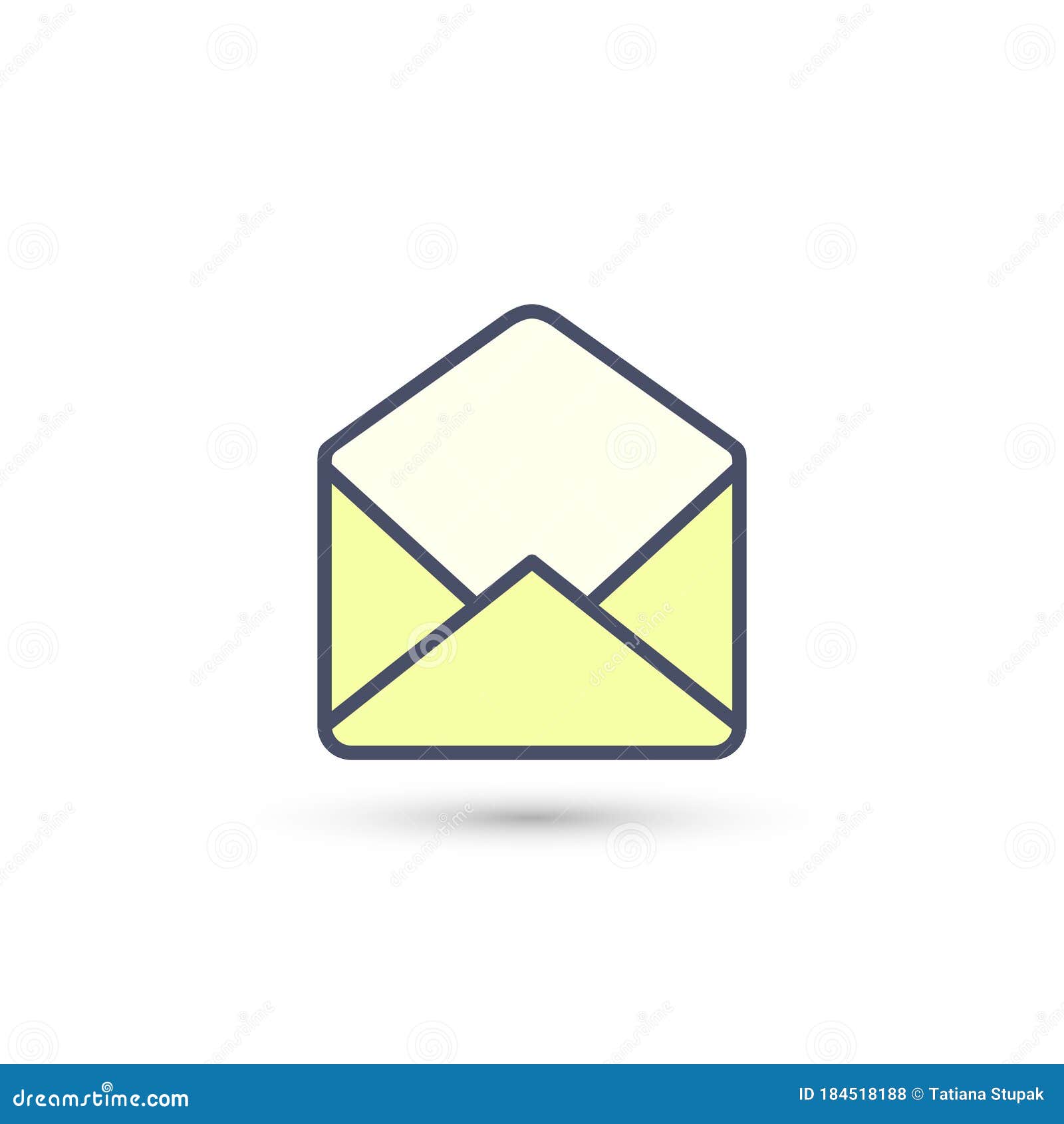 Open envelope icon. Vector stock vector. Illustration of business ...