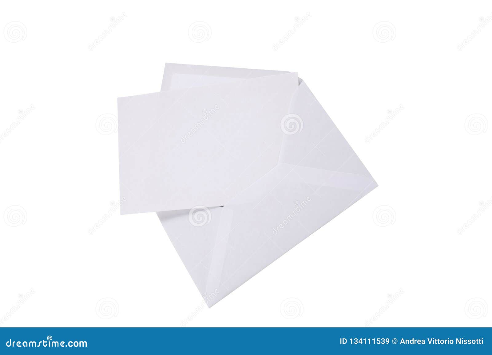 Open Envelope Isolated on White Background with Clipping Path and Copy ...