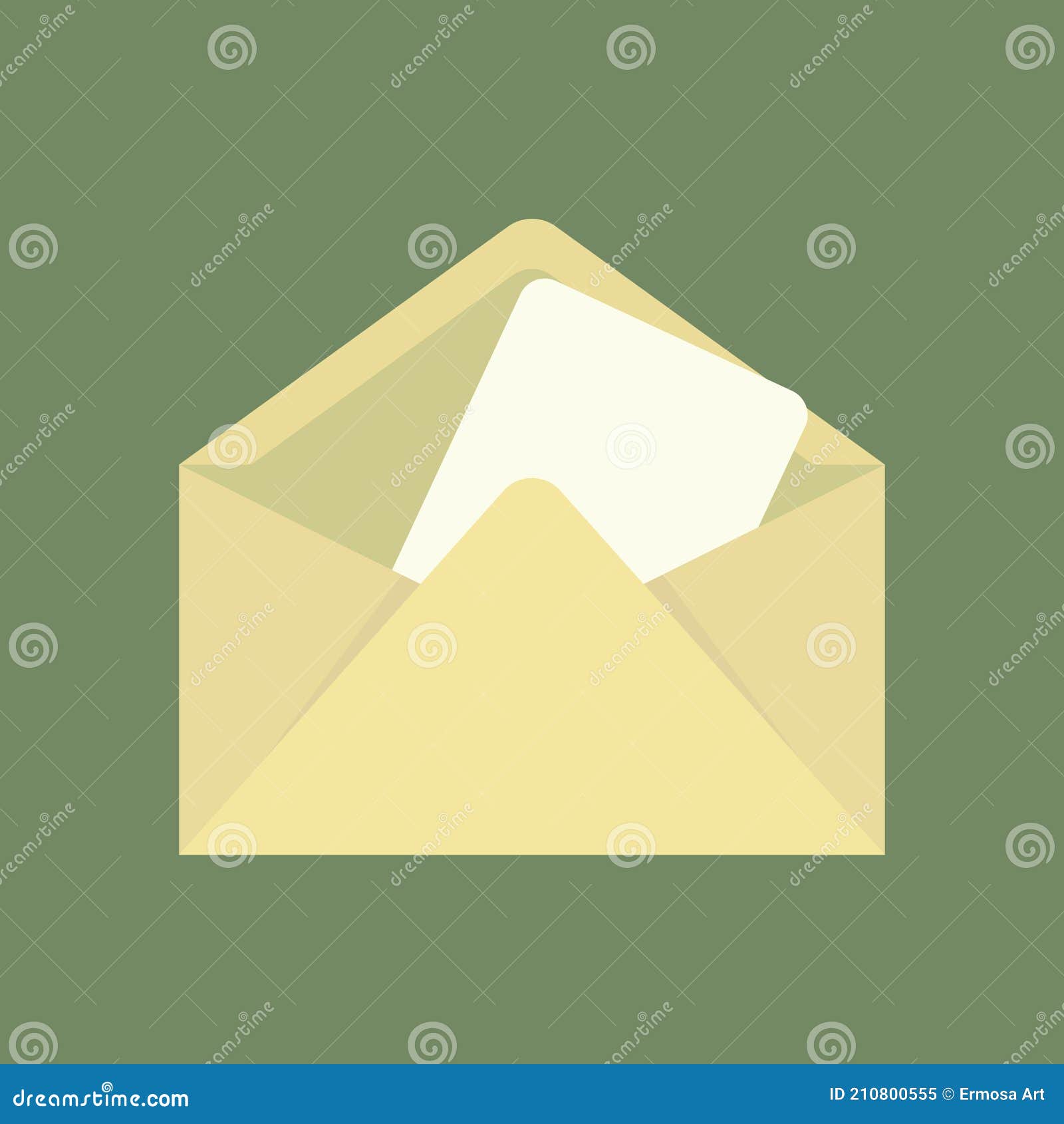 Open Envelope with a Letter, Mail, Send Emails. Stock Illustration ...