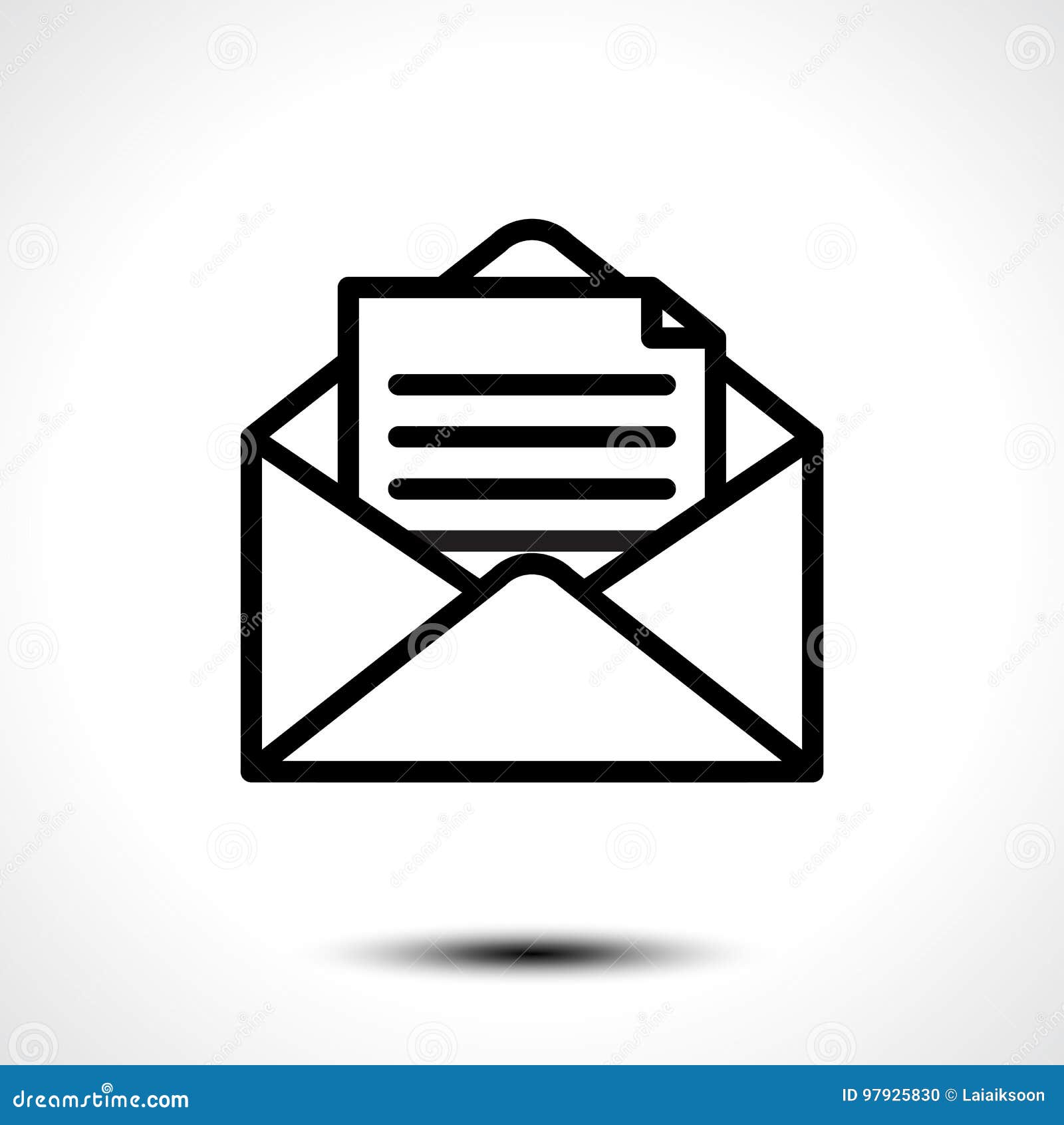 Open Envelope for Letter. Symbol of Message, Mail, Email or Business ...