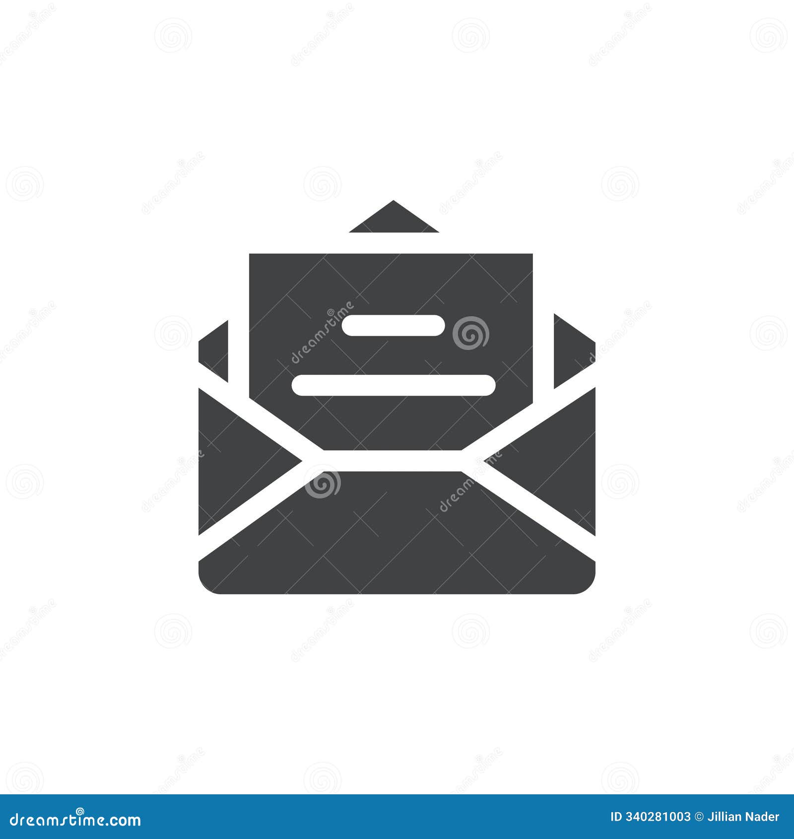 Open Envelope Mail Icon Simple Vector Symbol Stock Vector ...