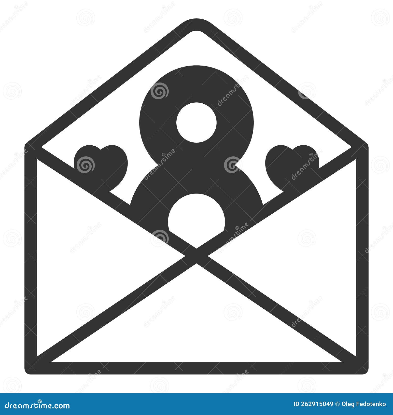 Open Envelope and Number 8_1 Stock Vector - Illustration of invitation ...
