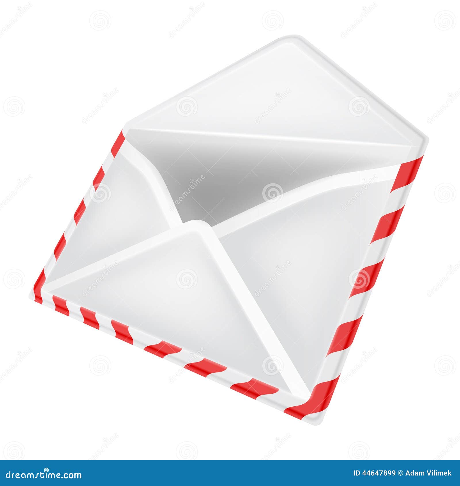 Open Envelope Object Perspective View Isolated Stock Vector ...
