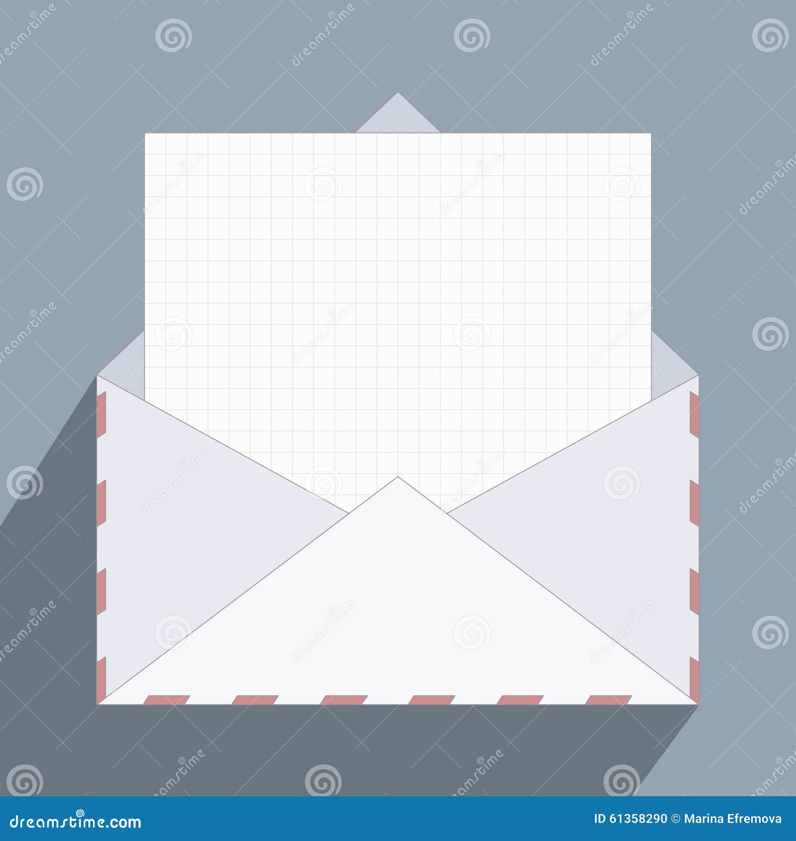 Open envelope with paper stock illustration. Illustration of color ...