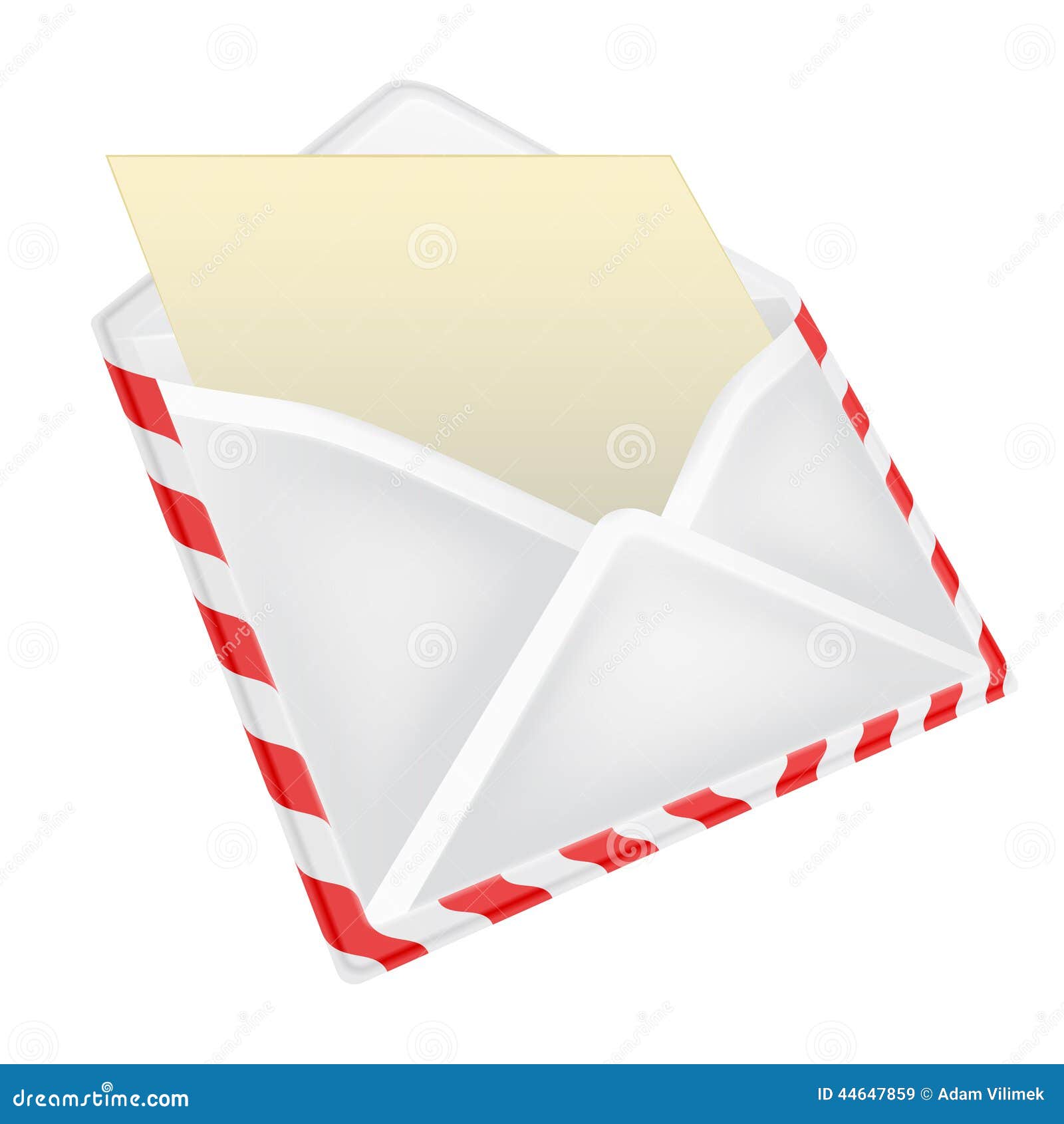 Open Envelope with Paper Object Perspective View Isolated Stock Vector ...