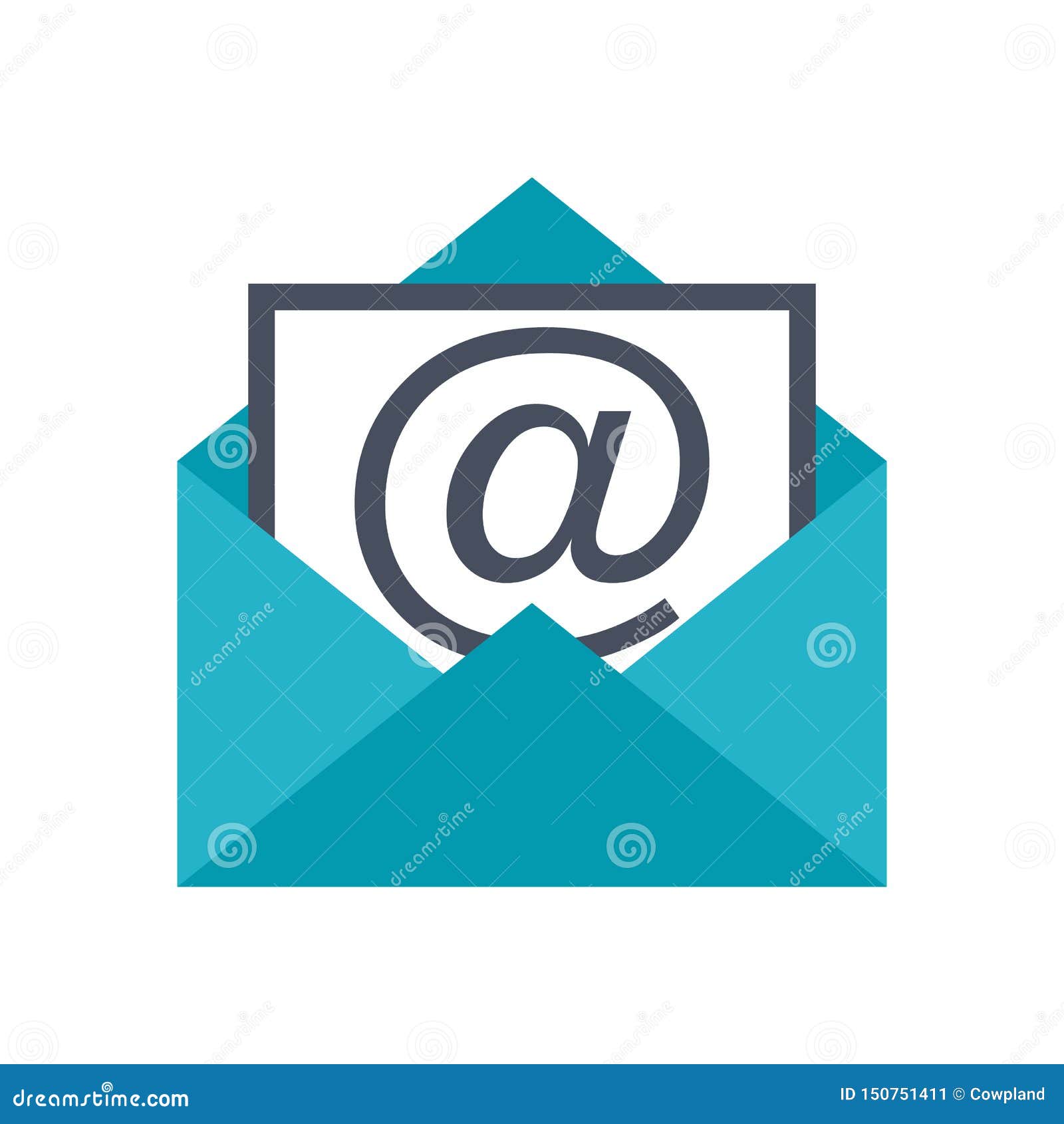 Open envelope pictogram stock vector. Illustration of icon - 150751411