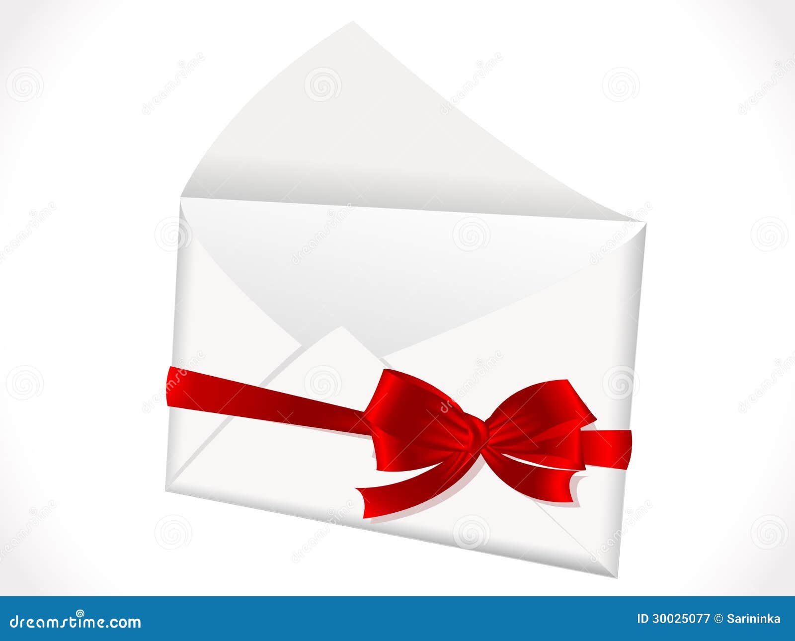 Envelope with bow stock vector. Illustration of birthday - 30025077
