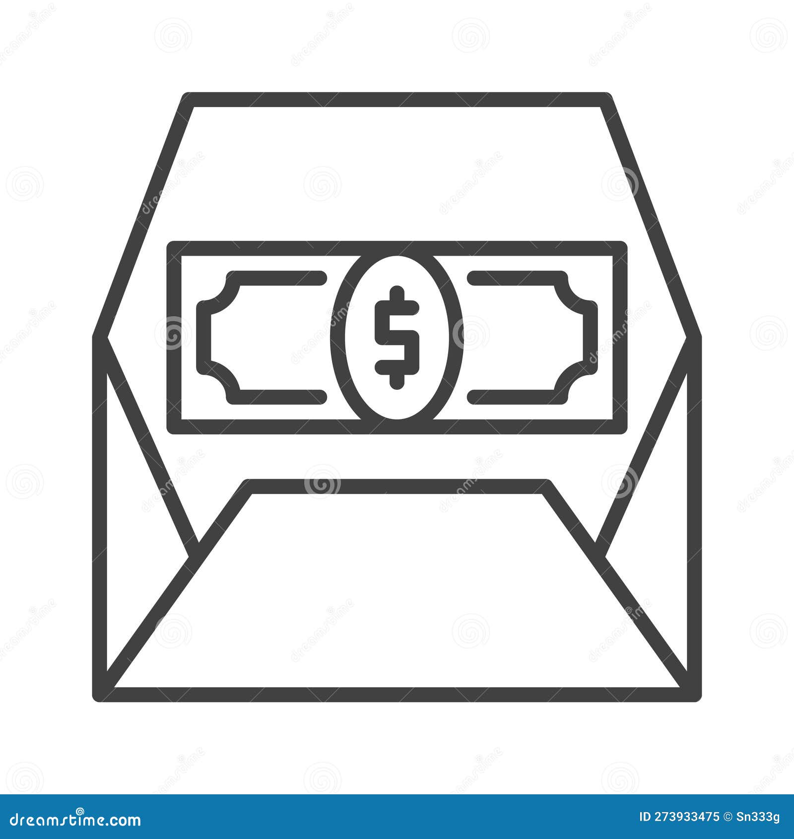 Commision, Envelope, Money Line Icon. Simple Element Illustration ...