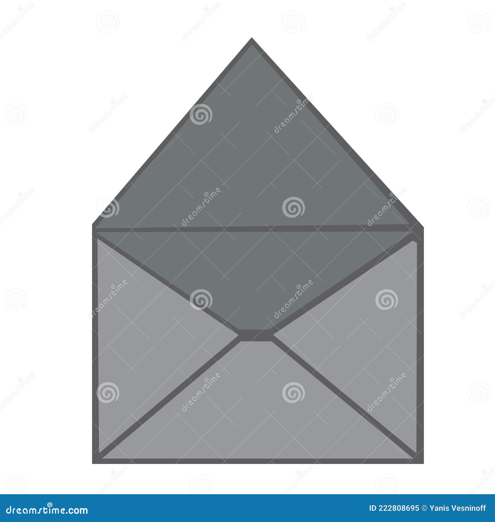 Open Envelope, Vector Graphics Icon, Isolated Stock Illustration ...