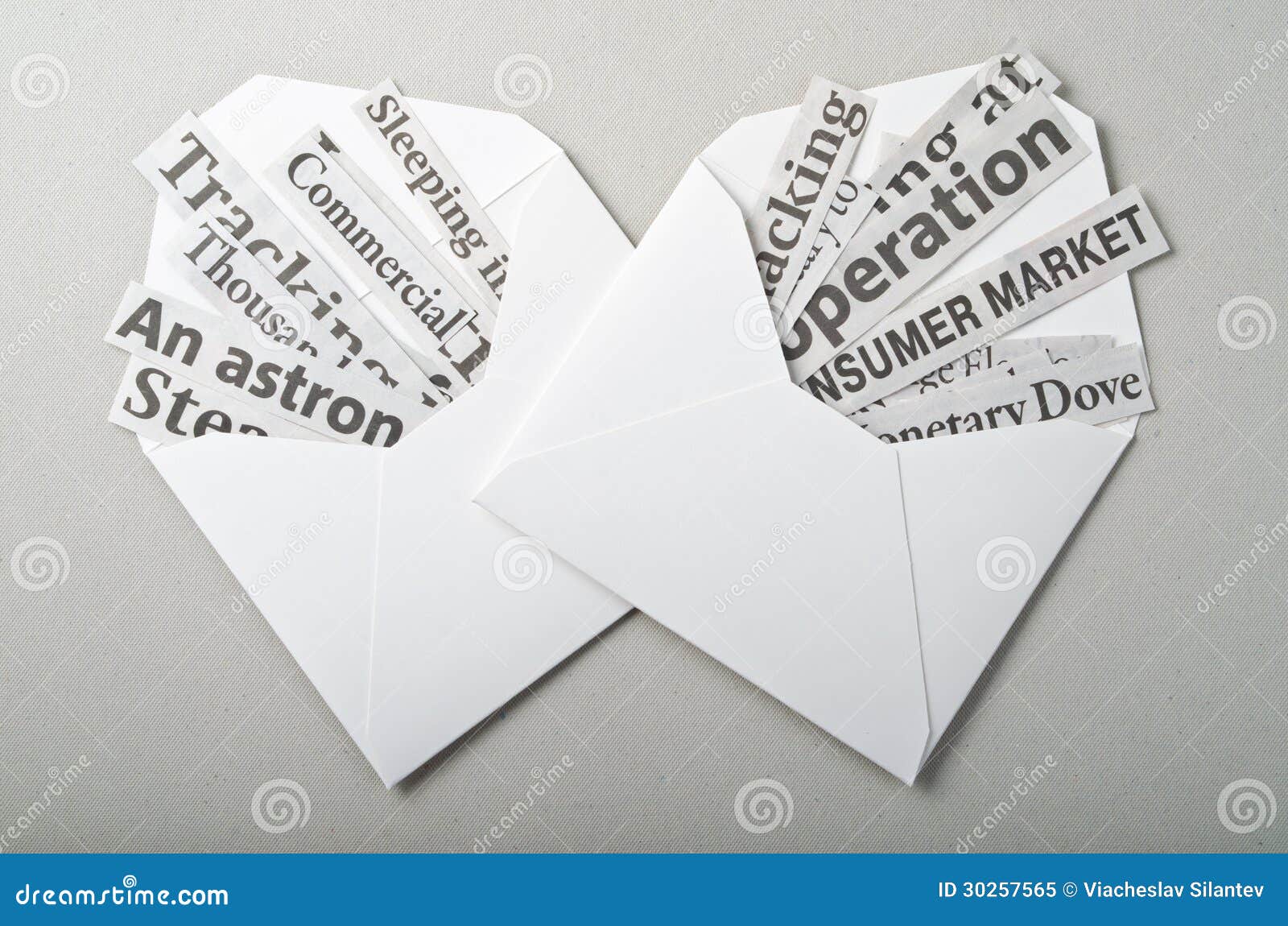 Open Envelopes with News stock image. Image of office - 30257565