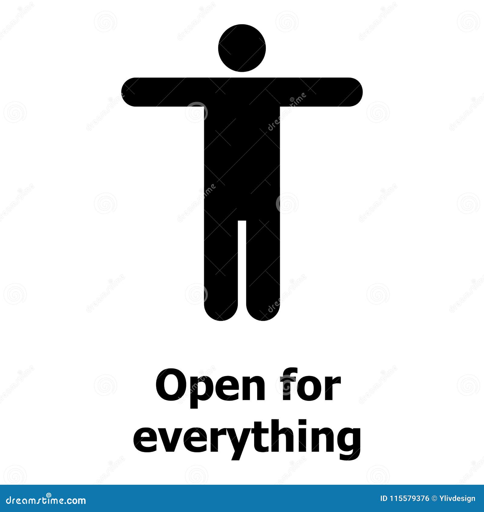 Open for Everything Icon, Simple Style Stock Vector - Illustration of ...