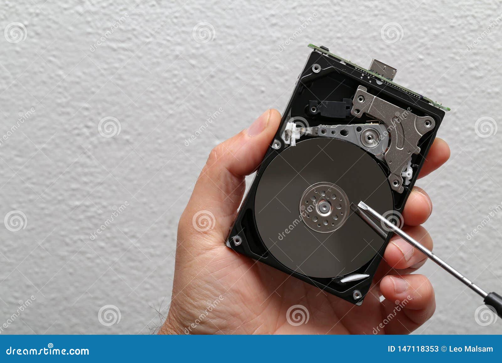 Open External Hard Drive is Repaired Stock Image - Image of magnetic ...