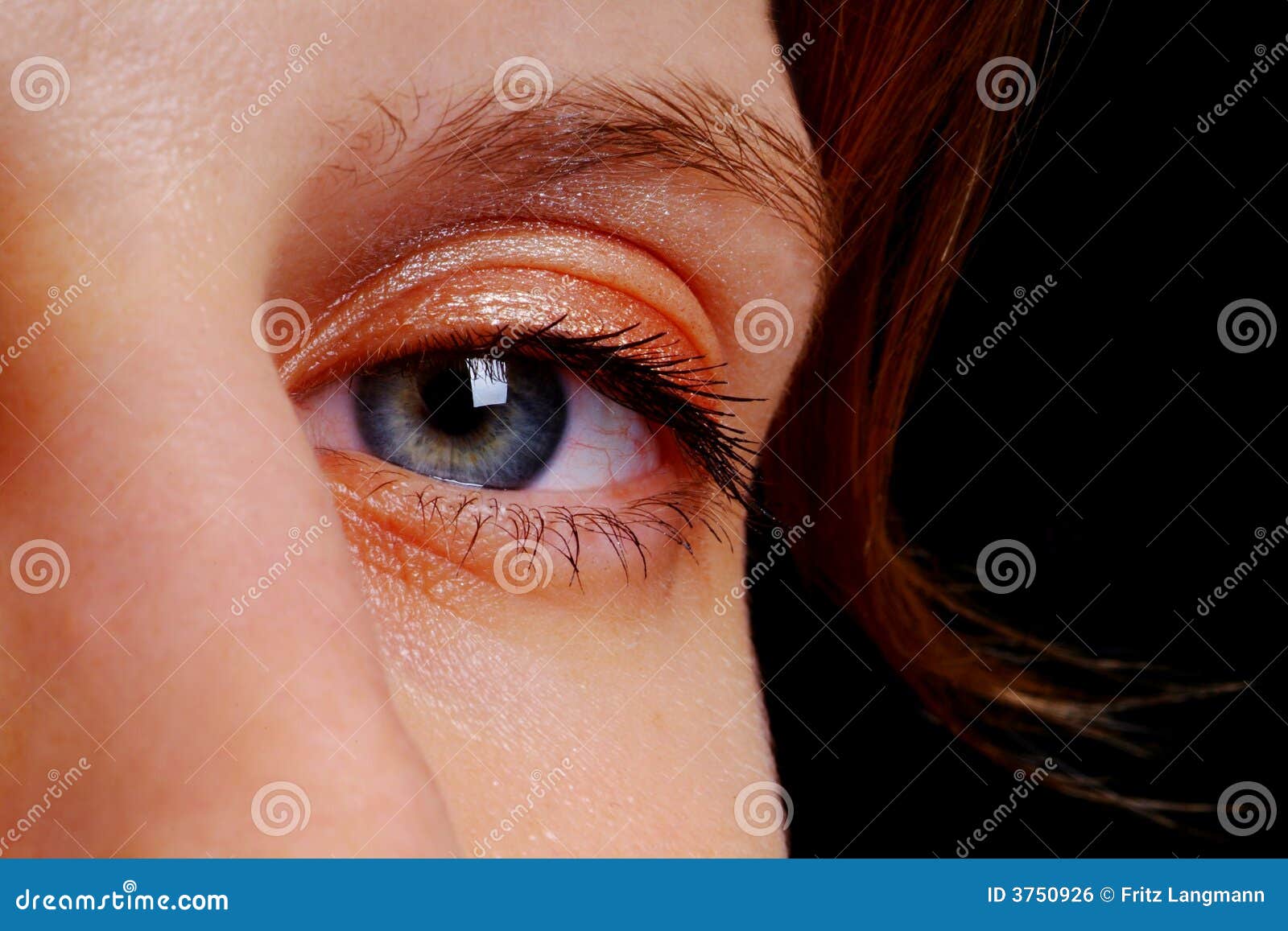 Open eye stock photo. Image of eyeshadow, edgewise, eyes - 3750926