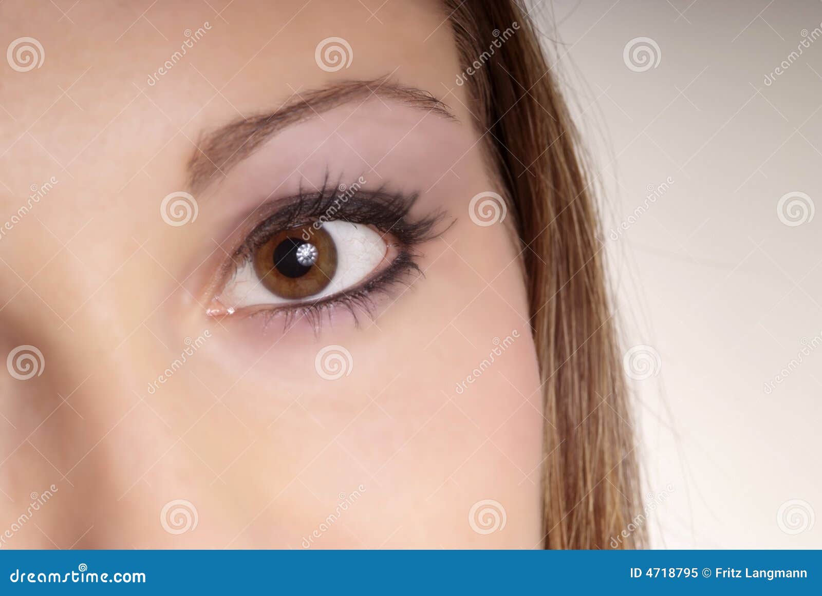 Open eye stock image. Image of look, opened, gaze, brown - 4718795