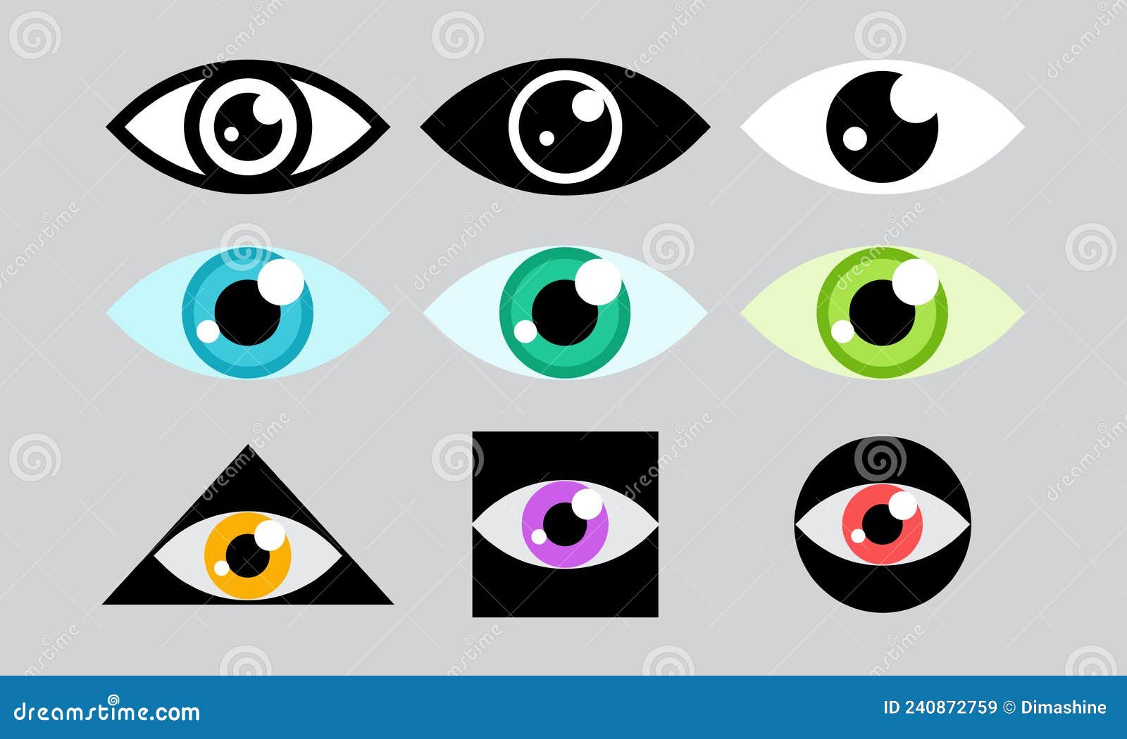 Open Eye Icon Simple Symbol Vision Isolated Button. Sign Design Vector ...