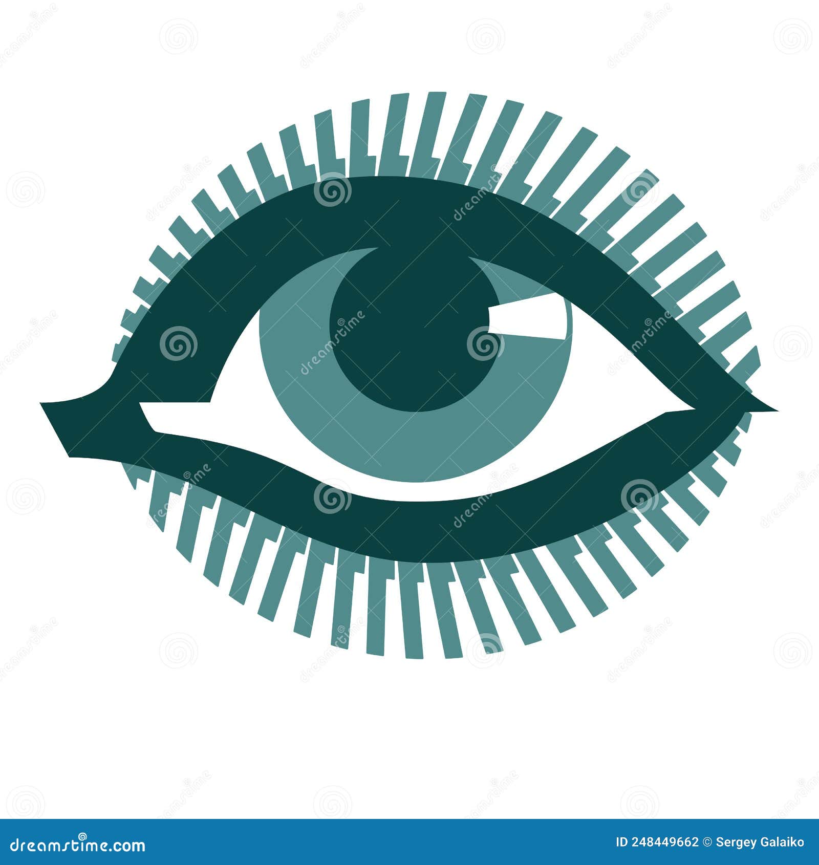 Open Eyes with Large Eyelashes and a Glare on the Pupil Stock ...