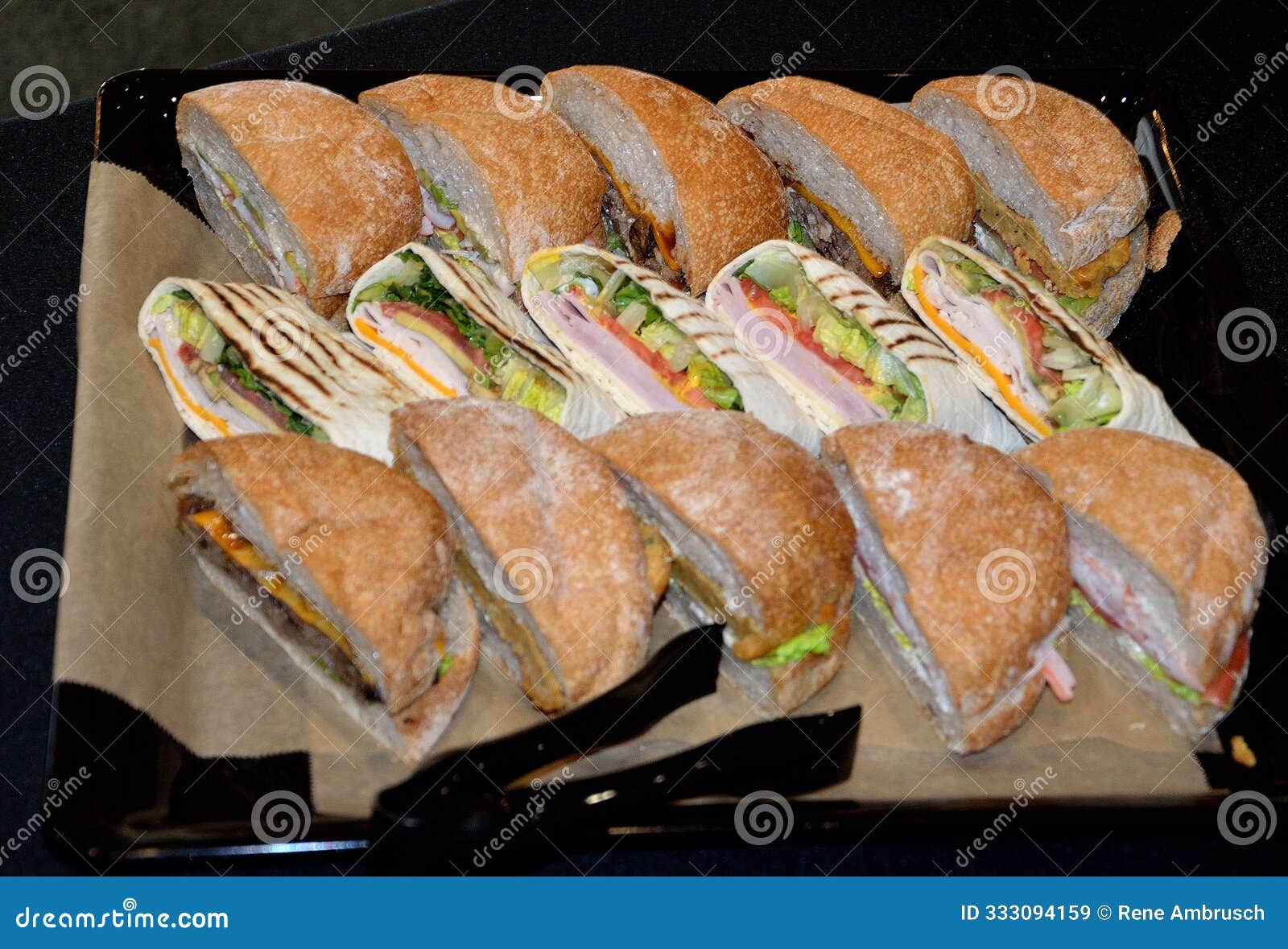 Open Face Sandwiches on Tray Stock Image - Image of lunch, sandwiches ...